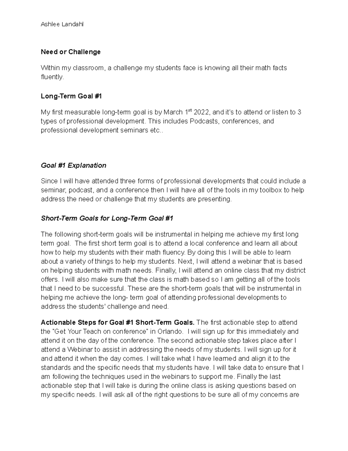 D182 Task 2 - D182 Task 2 Passed - Ashlee Landahl Need or Challenge ...