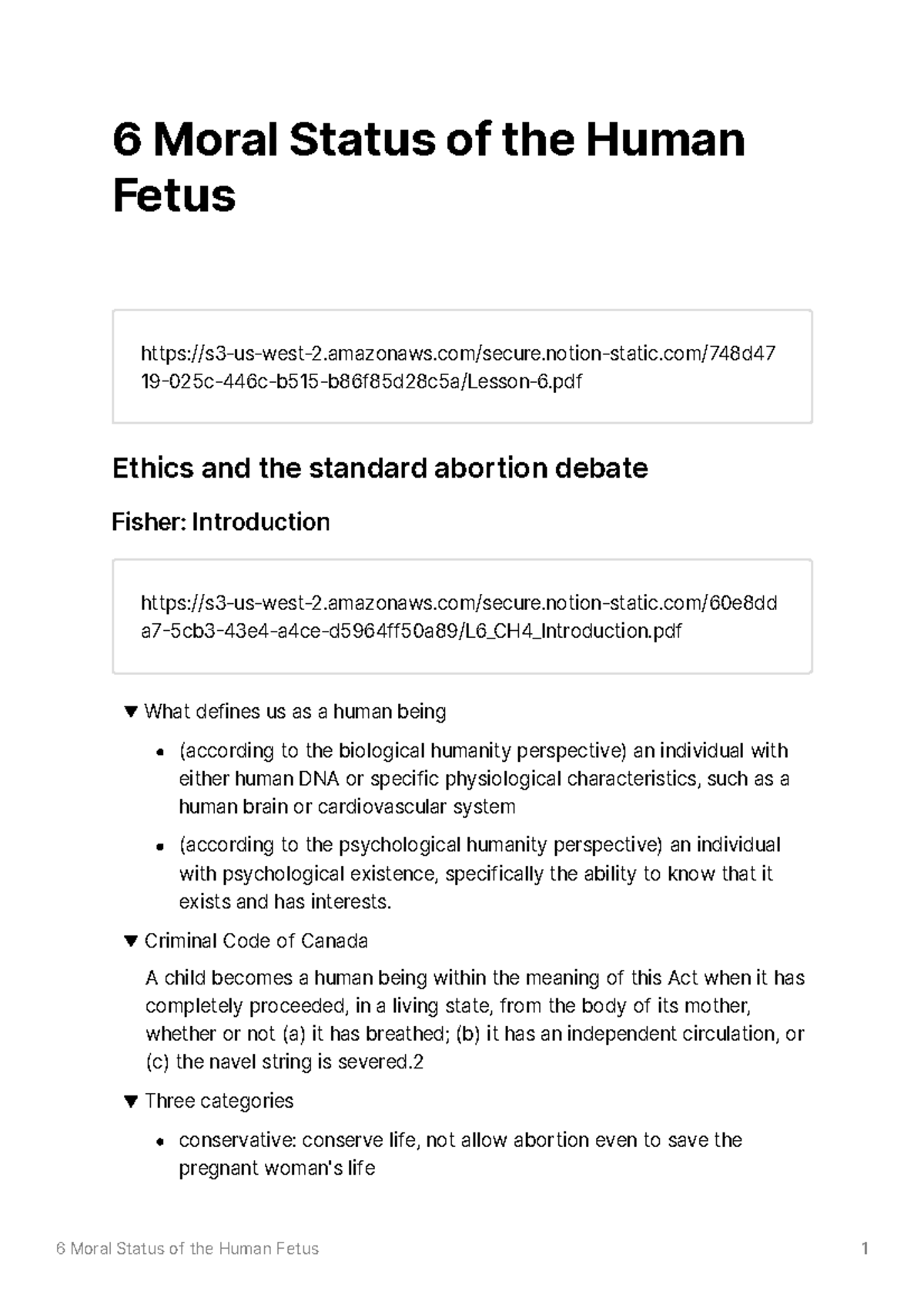 6 Moral Status of the Human Fetus - 6 Moral Status of the Human Fetus ...