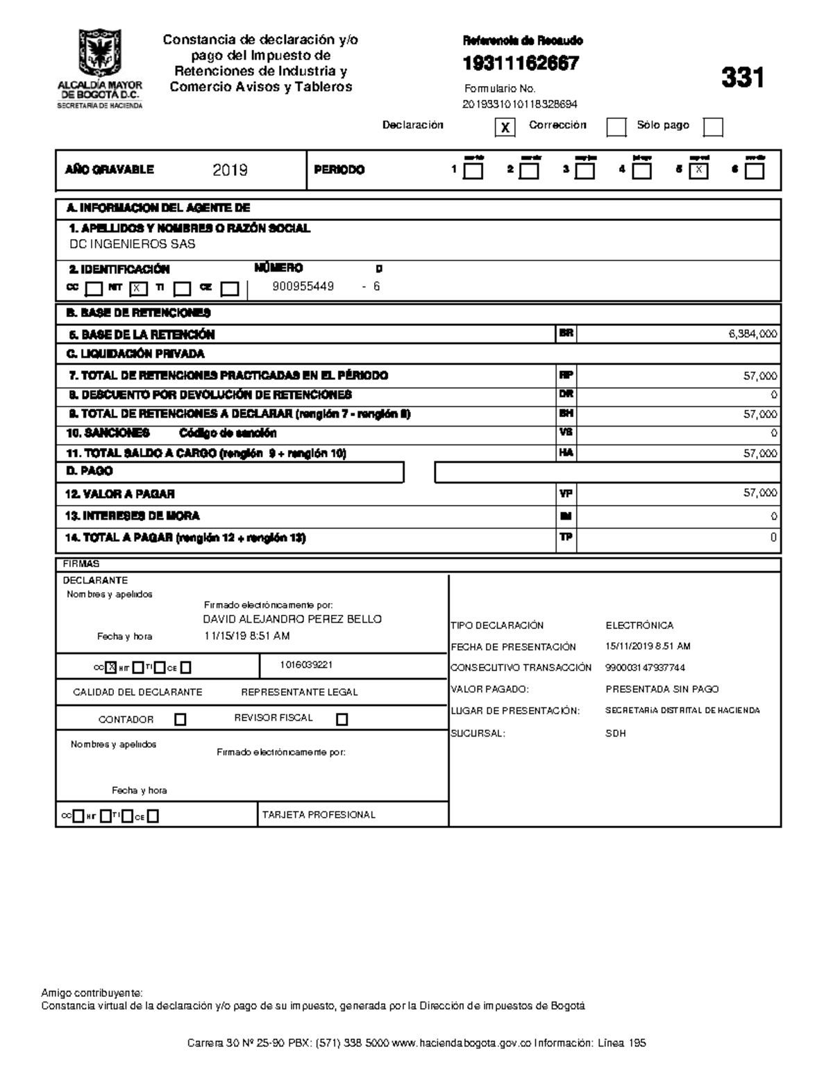 185317649 - Declaracion de renta y complementarios año gravable 2024 ...
