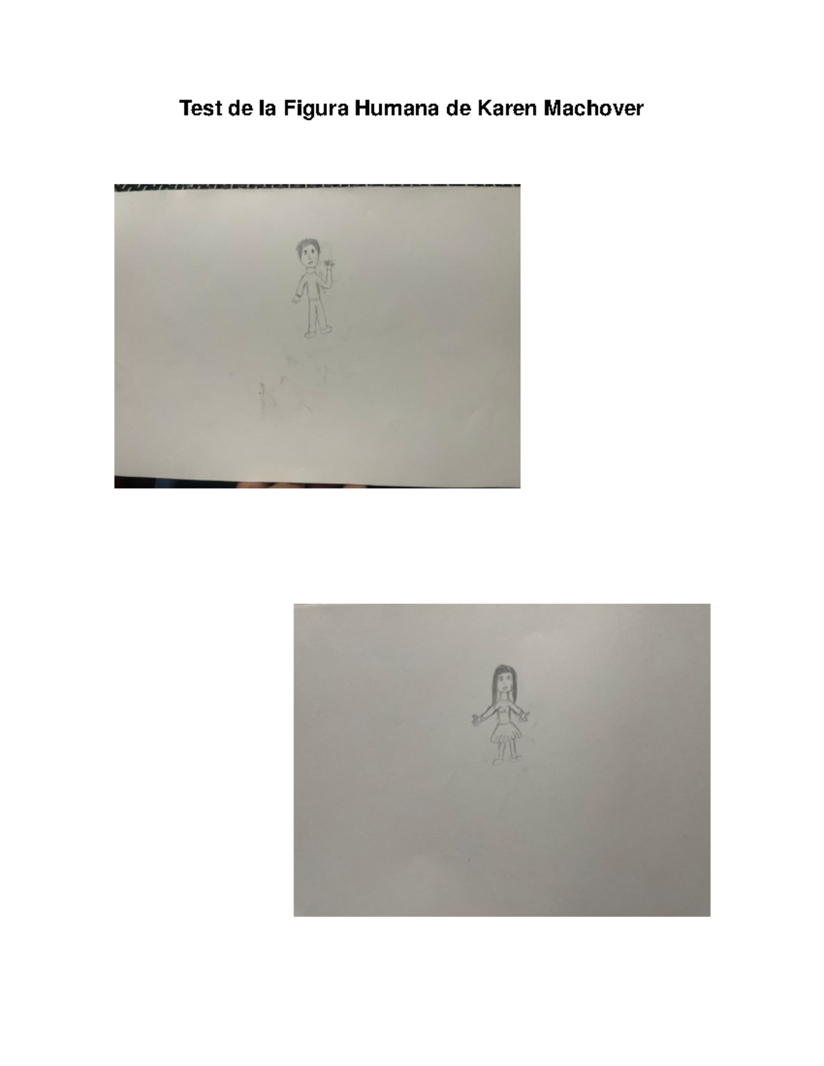 Test de la Figura Humana de Karen Machover - Descripción General: El ...