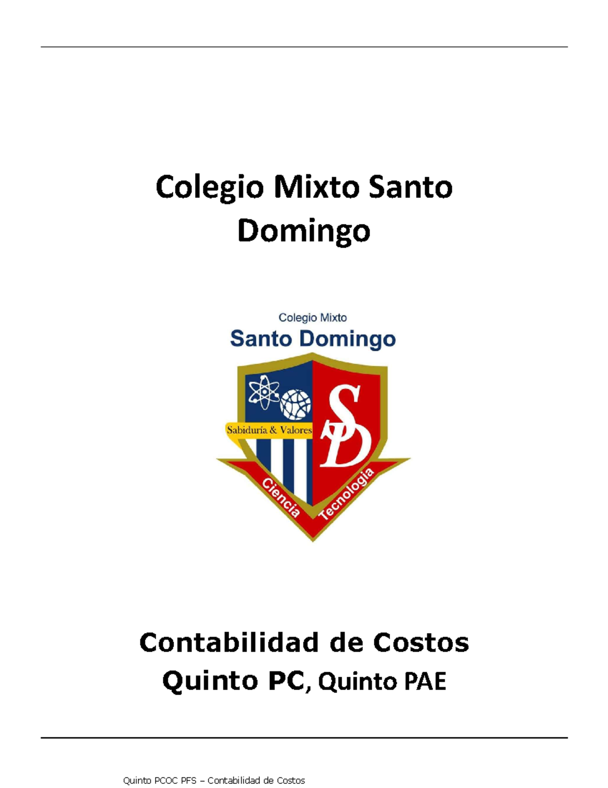 001 Contabilidad De Costos 2bi5to Pcoc Pfs 2021 Quinto Pcoc Pfs