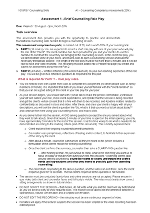 Informed consent 1018PSY - 1018PSY Counselling Skills Informed Consent ...