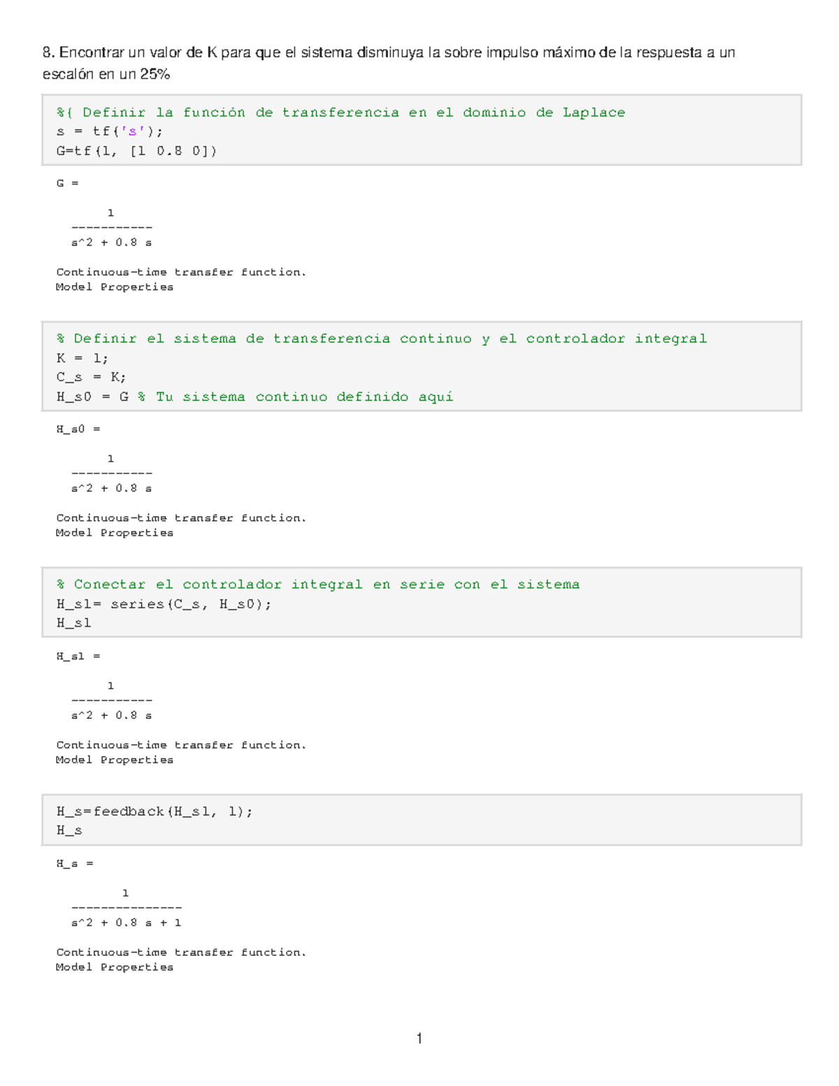 Pregunta 8 LAB2 Digital - Encontrar un valor de K para que el sistema ...