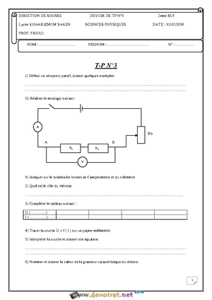 Cours - Sciences physiques Adaptation récepteur- générateur - 2ème Sciences (2013-2014 ) Mr ...