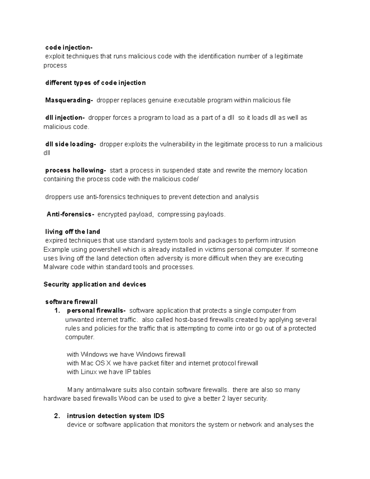 Comptia security + 601 code injection and security softwares - code ...