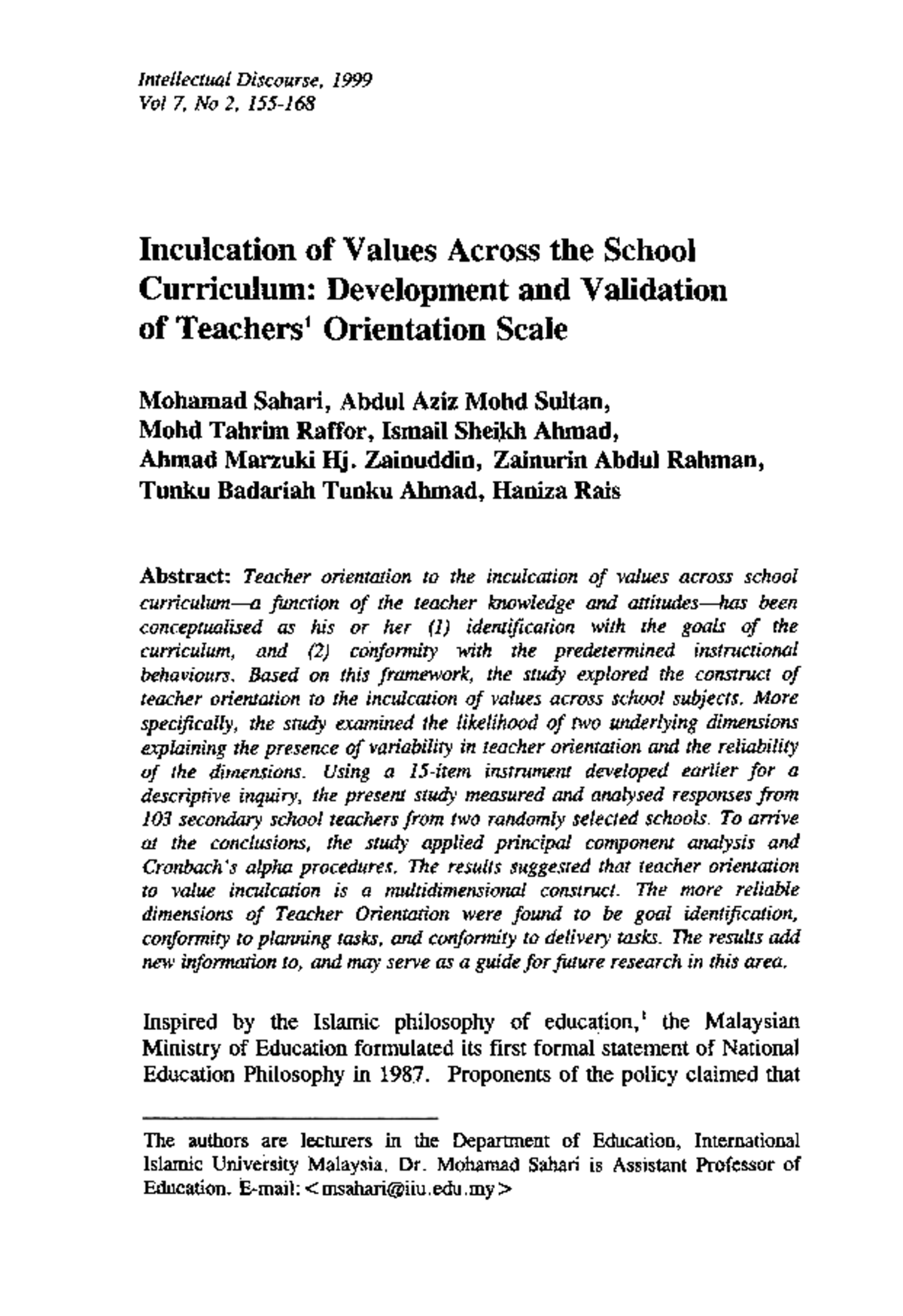 406-Article Text-705-828-10-2013 0407 - Intellectual Discourse, Vol 7 ...