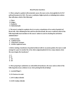 TPN Questions - TPN Questions Audience Response Question The health ...