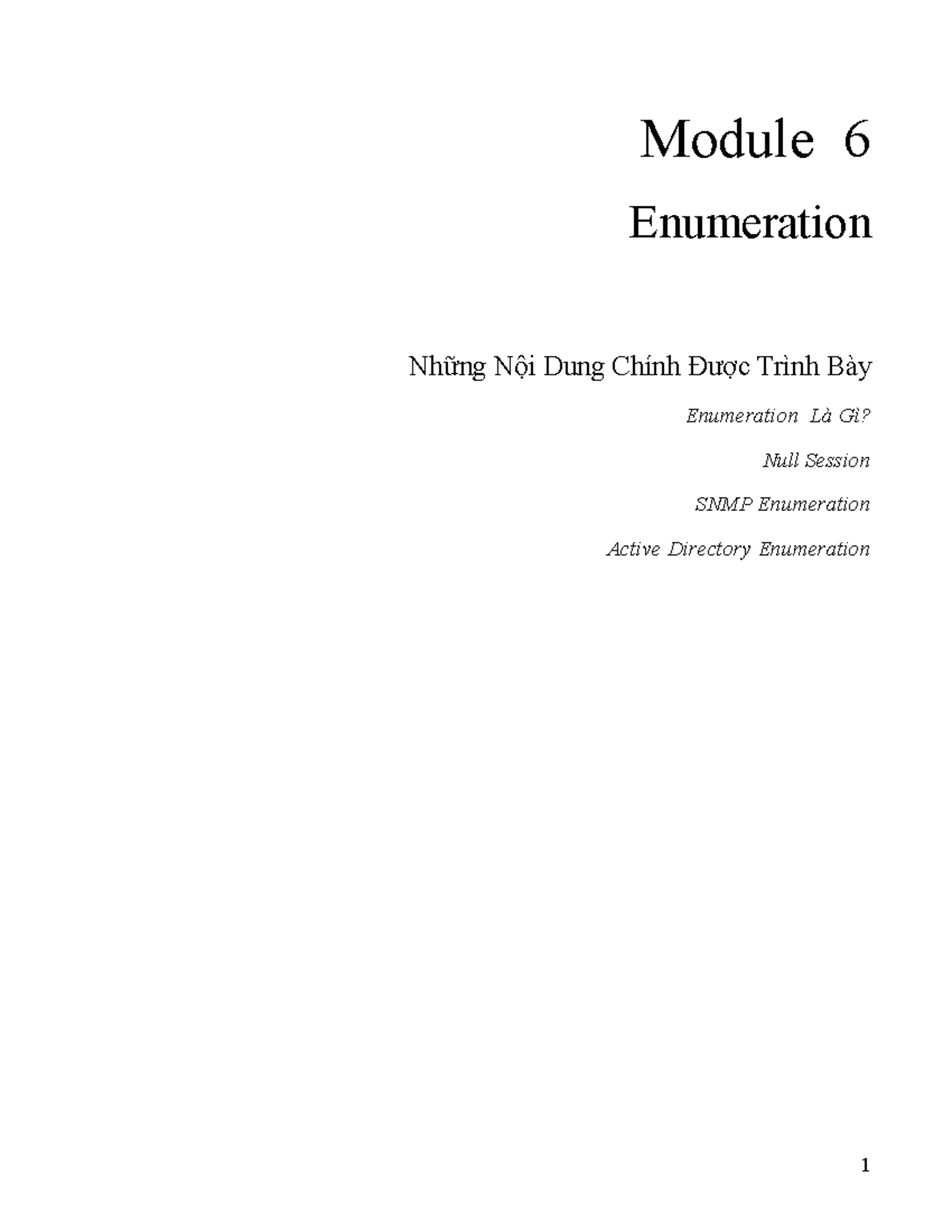 Finish 04 - Enumeration - Module 6 Enumeration Những Nội Dung Chính Được TrÏnh B‡y Enumeration L ...