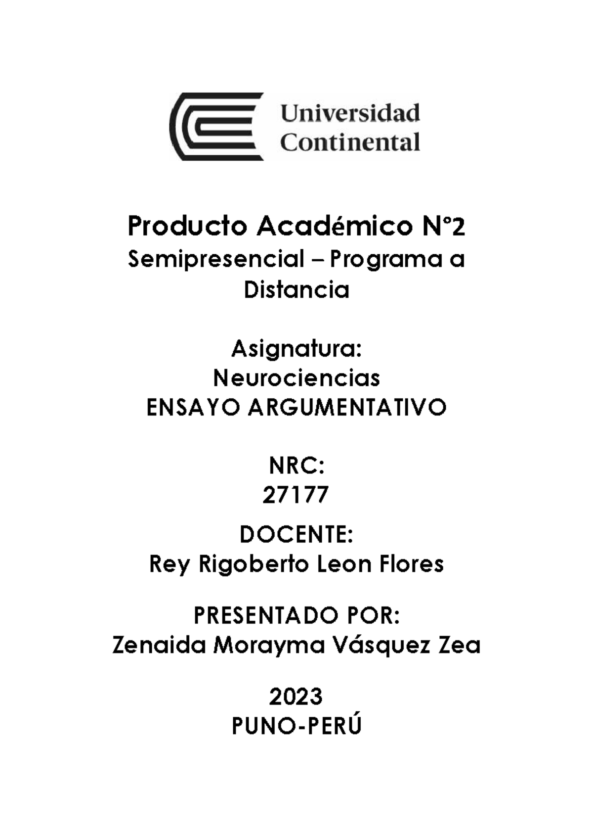 PA2 Vásquez - pa2 - Producto Académico N° 2 Semipresencial – Programa a Distancia Asignatura ...