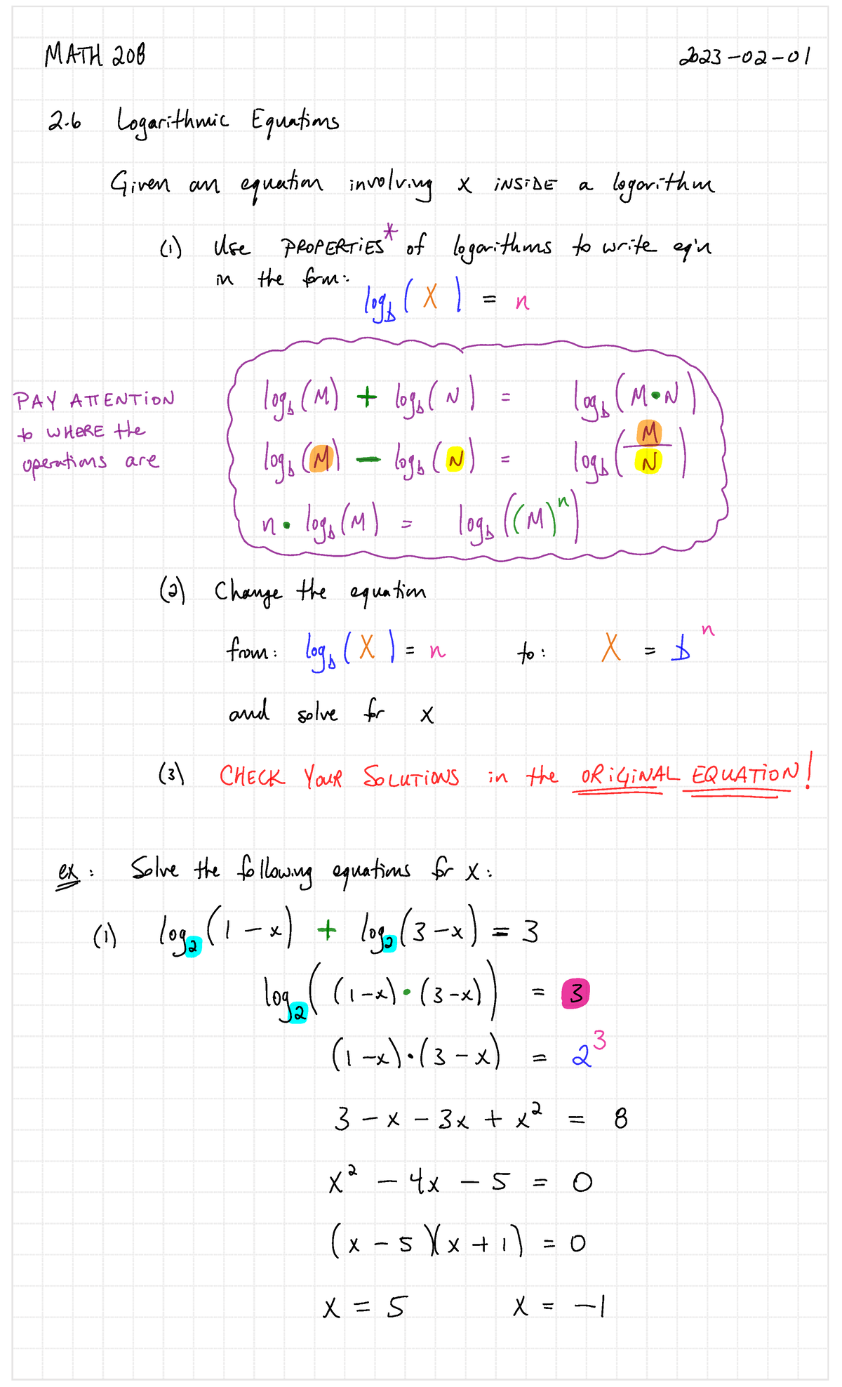 Feb 1 - Lesson 3 and 4 exercices - MATH 208 - Studocu