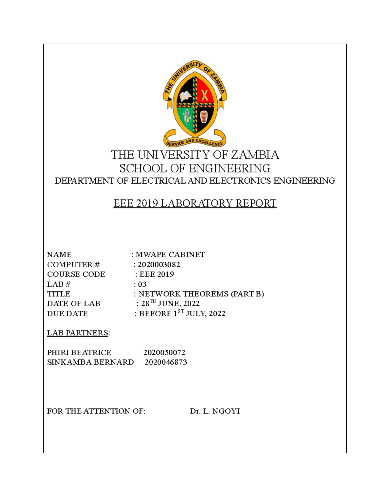 EEE LAB 3 Report - helping in understanding the principle of network ...