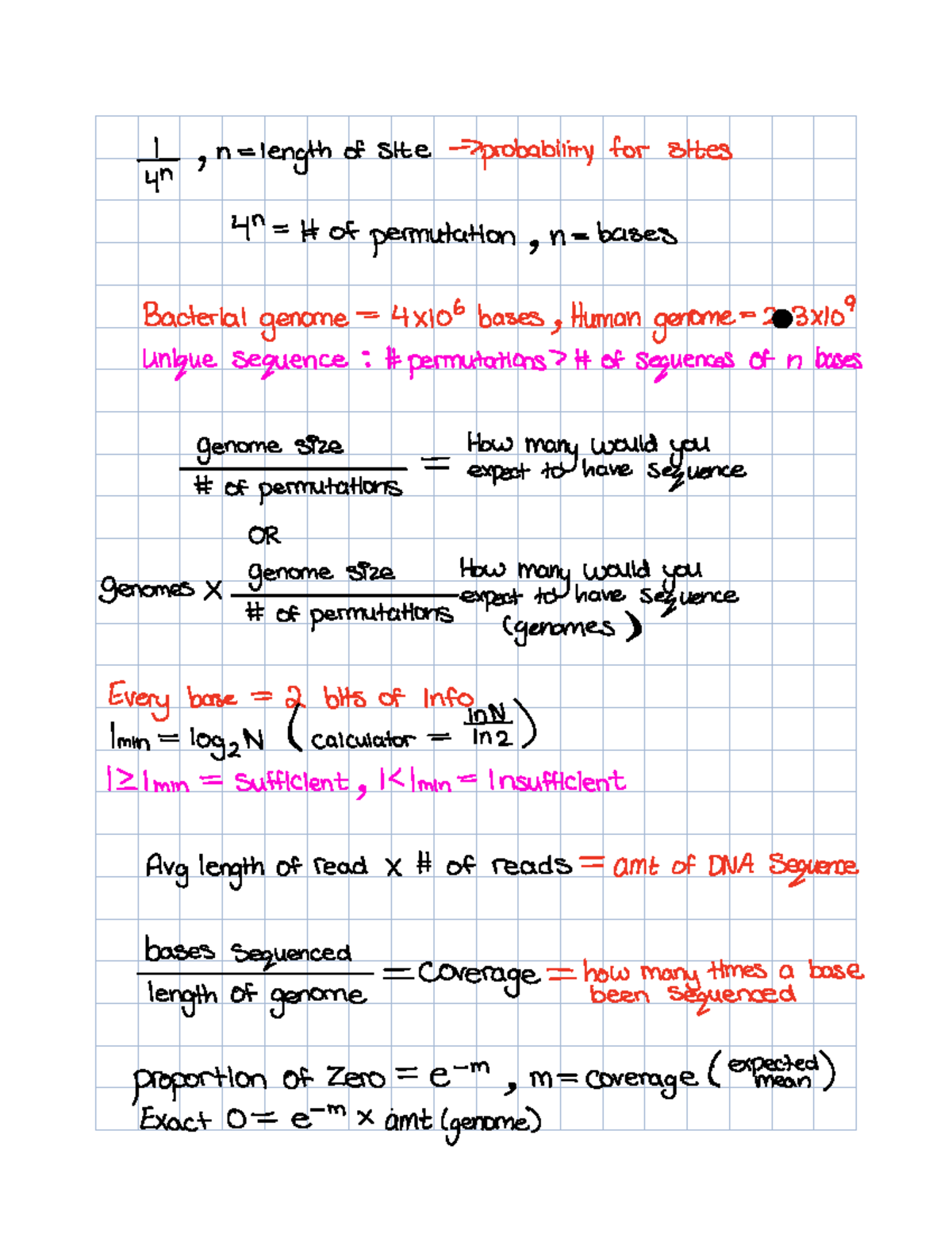 Formulas to Know and Key concepts 3 - Biology 2581B - Studocu