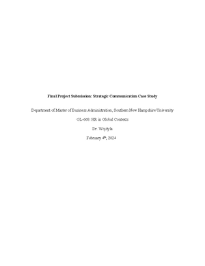 5-2 Milestone One Draft of Internal Communication - The CEO’s, Jim ...