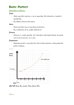 Physics summary Unit 1 - TOPIC 1: HEATING KINETIC PARTICLE MODEL States ...