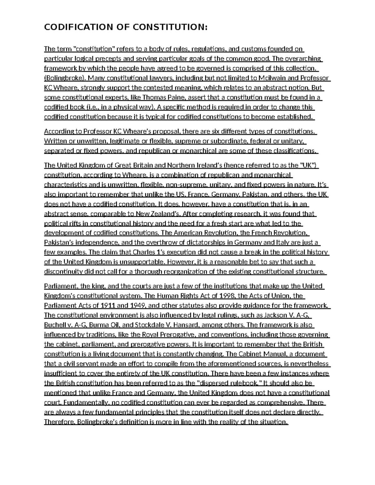 Codification of c zs - CODIFICATION OF CONSTITUTION: The term ...