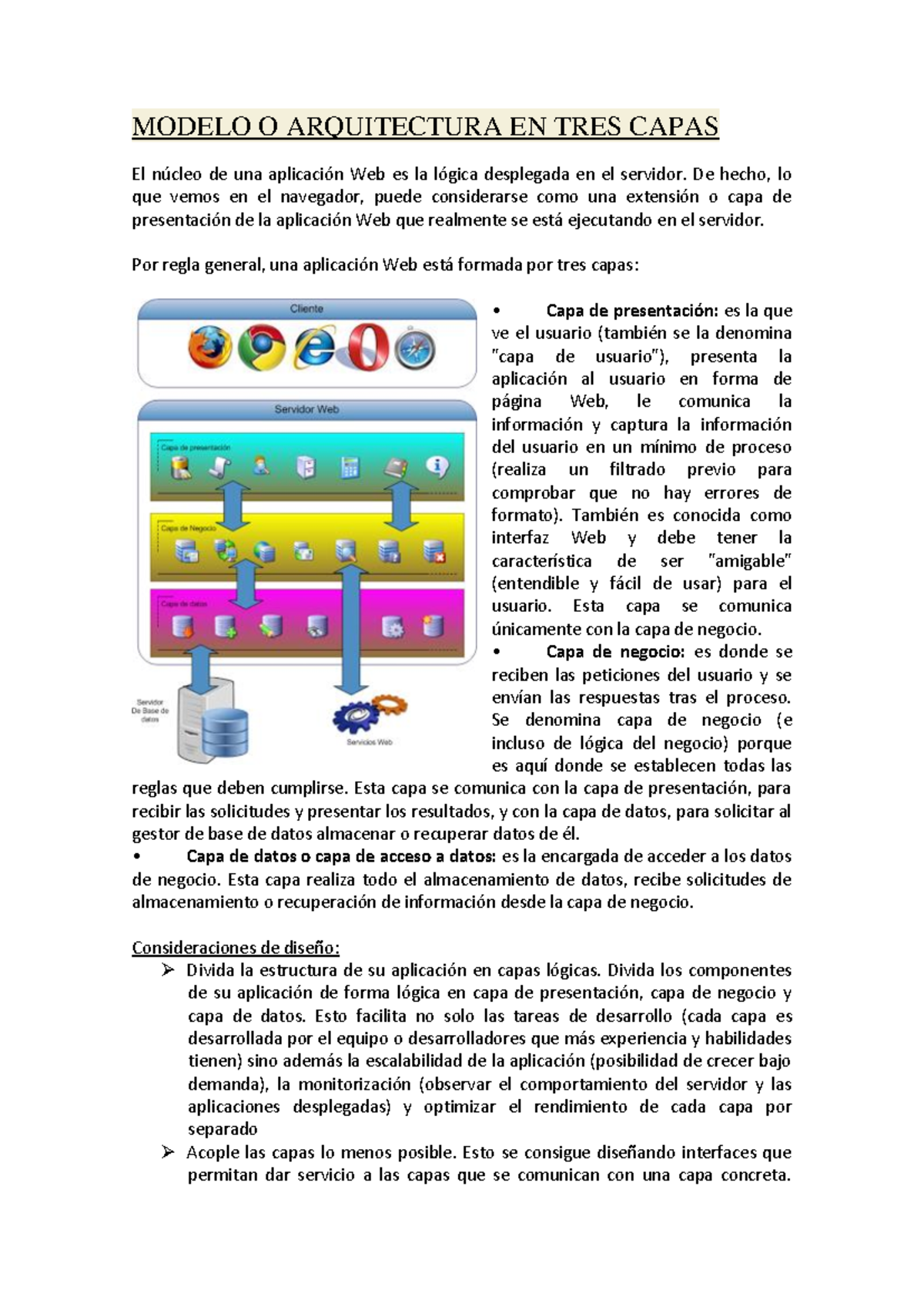 Tema1 Conceptos Generales Modelo 3 Capas IAW - MODELO O ARQUITECTURA EN ...
