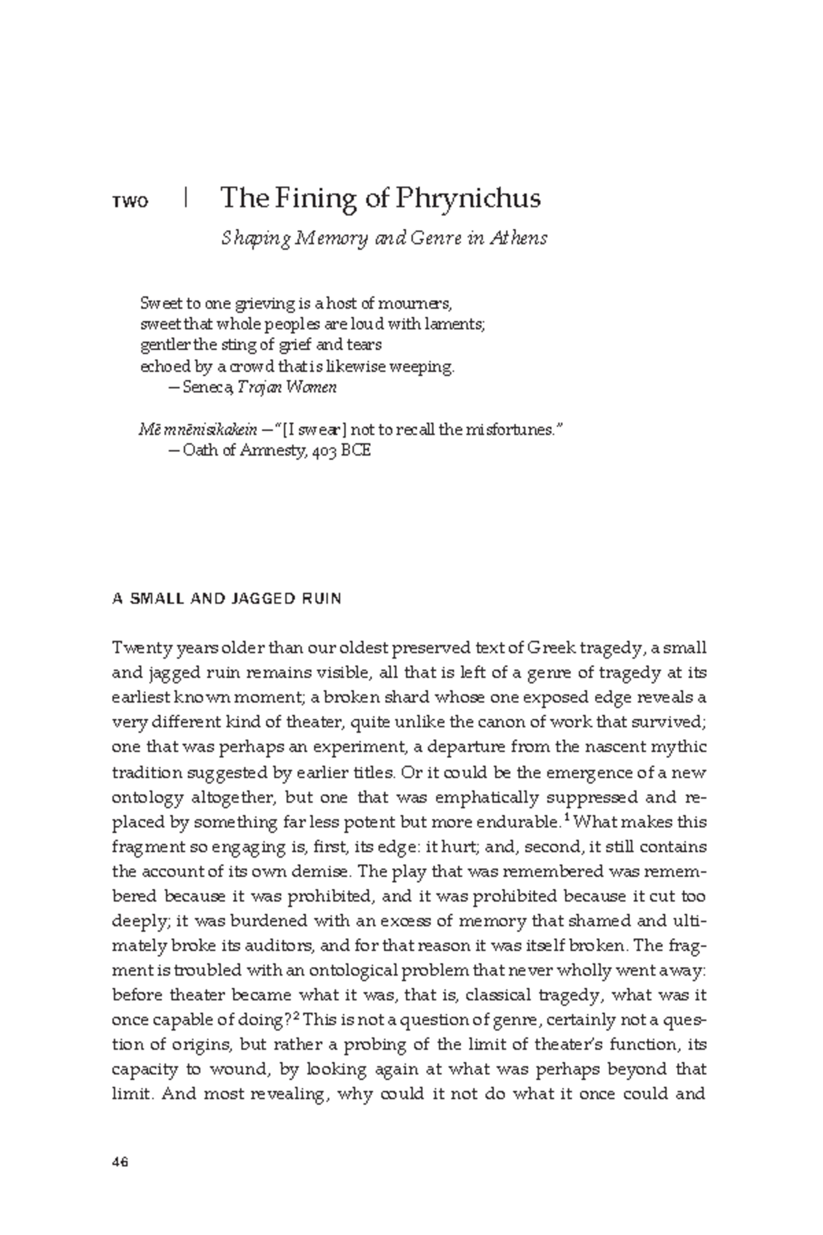 Classical-theater-15 - 46 TWO | The Fining of Phrynichus Shaping Memory ...