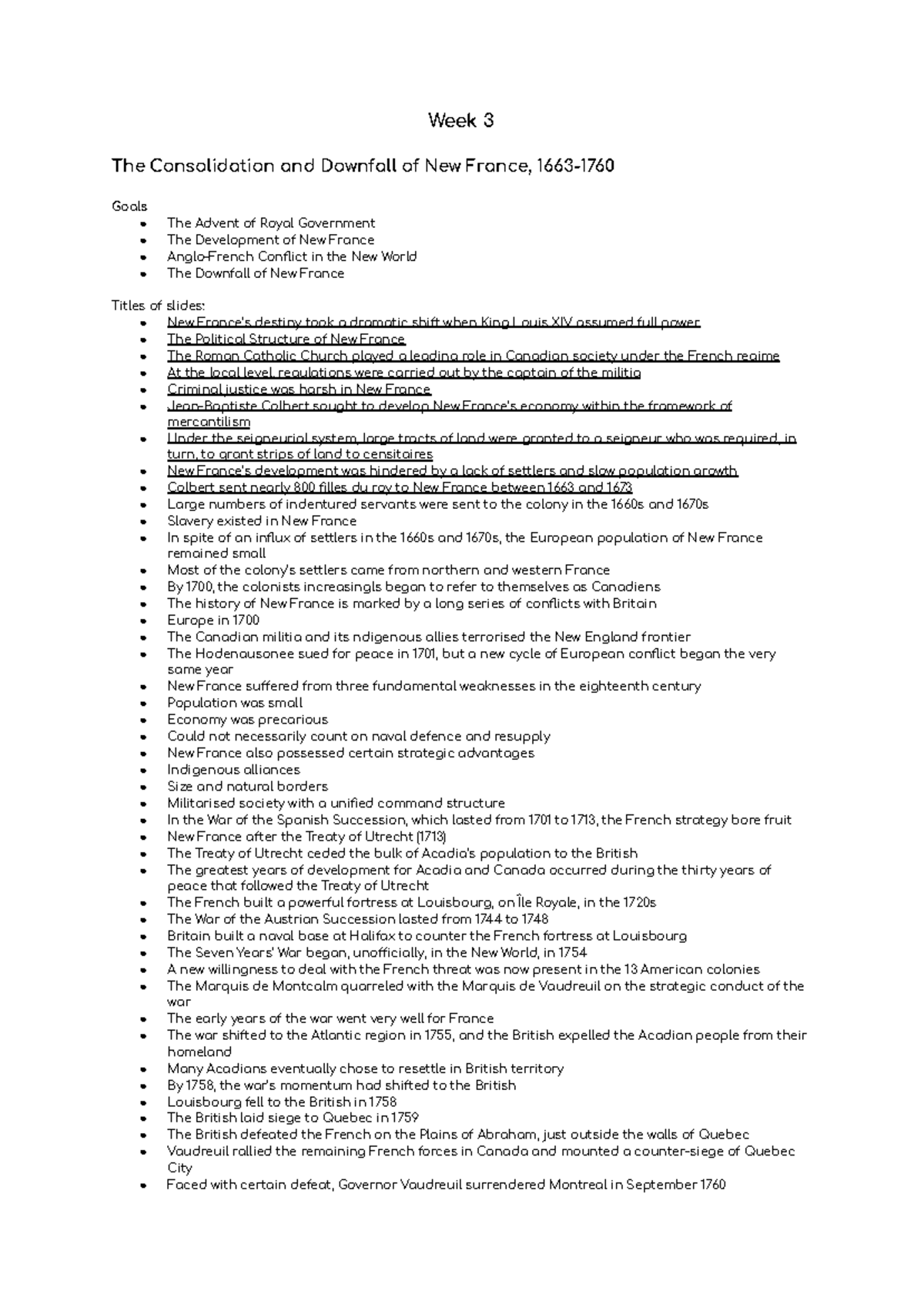 HIS Lecture 3 - CLass Notes - Week 3 The Consolidation and Downfall of ...