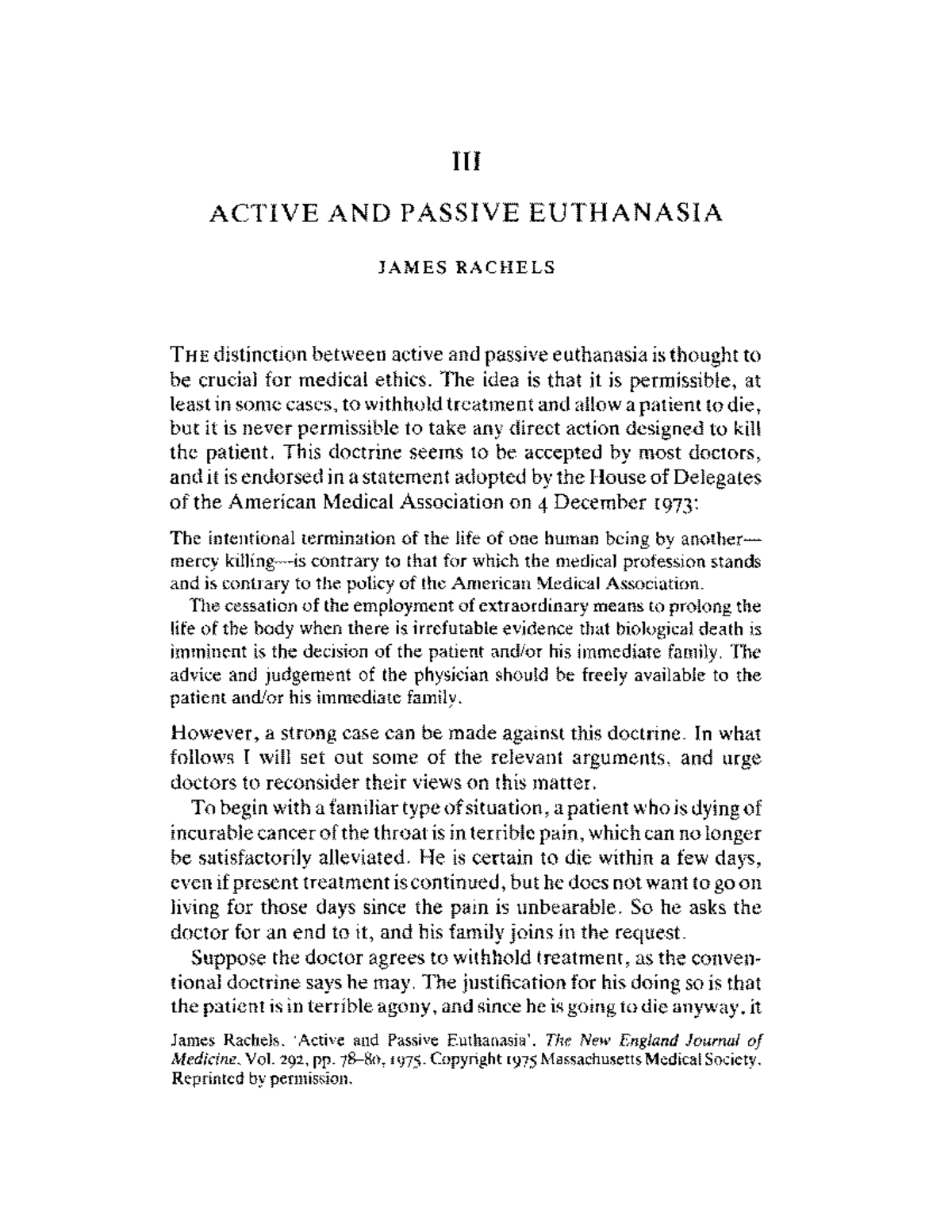 Euthanasia Peter Singer - B.A.(hons.) Philosophy - Studocu