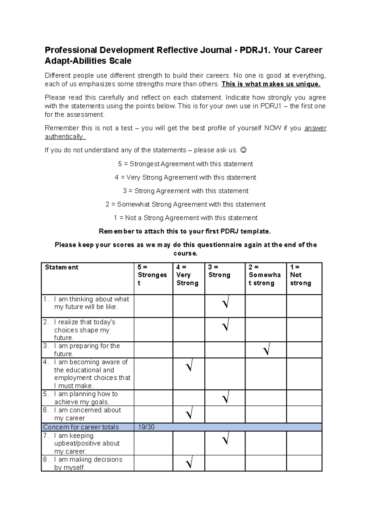 PDRJ1 CAAS tool - 1111111111111 - Professional Development Reflective ...