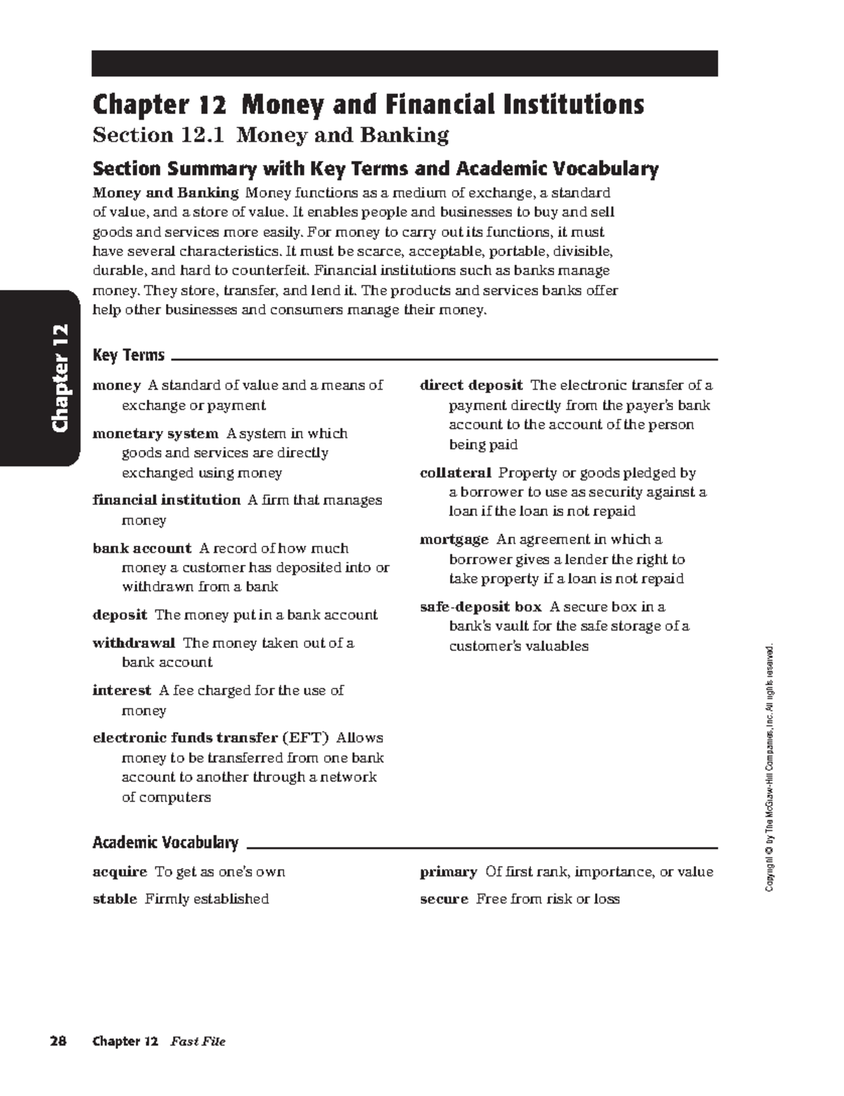 028 CH12 877932 3 - Chapter 12 Money and Financial Institutions ...