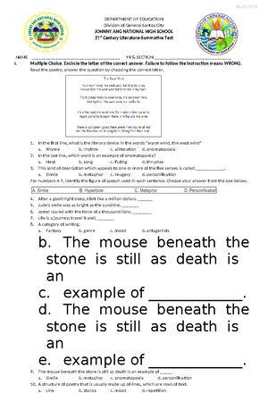 21st Century Literature from the Philippines and the World - Johnny Ang ...