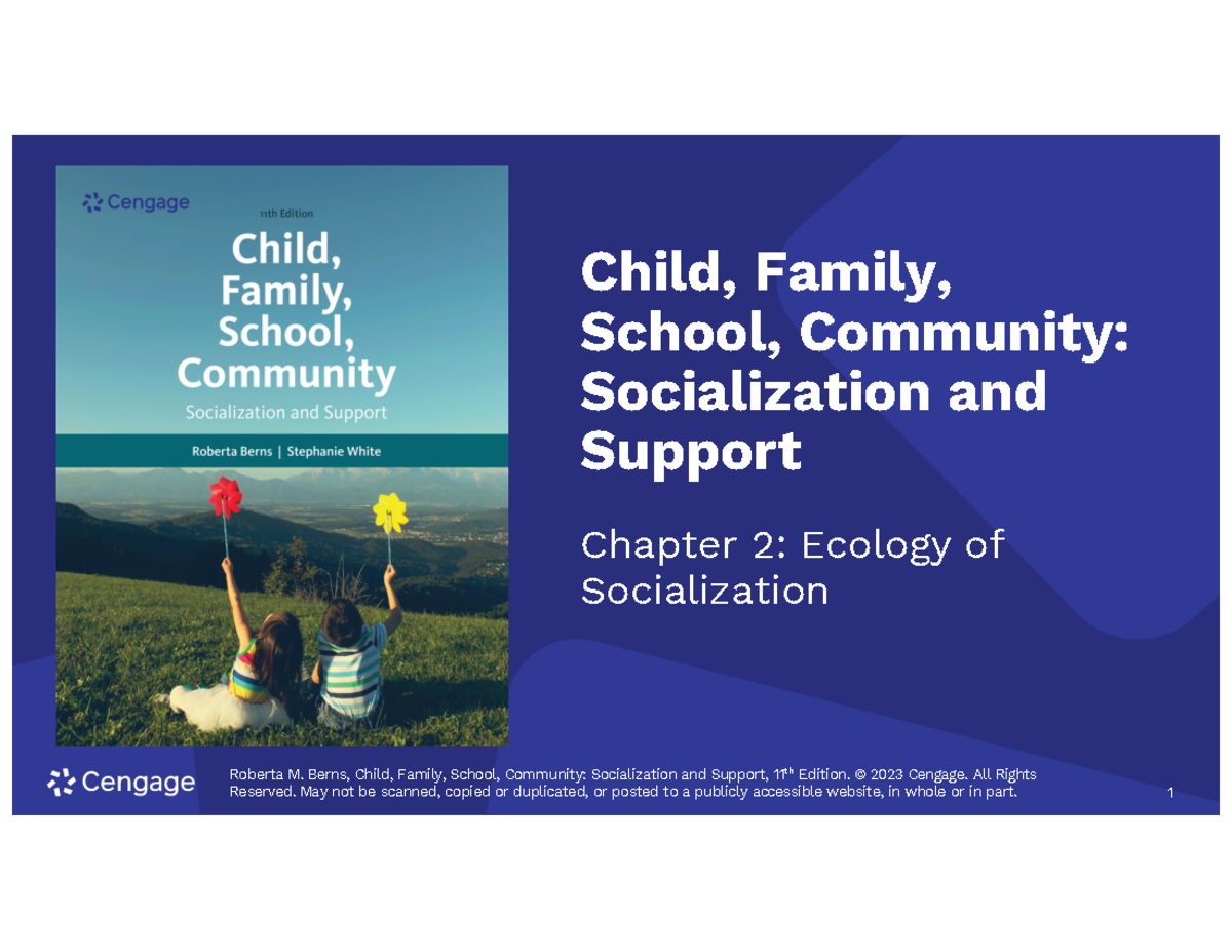 Chapter 2 SOCI 391 - Roberta M. Berns, Child, Family, School, Community ...