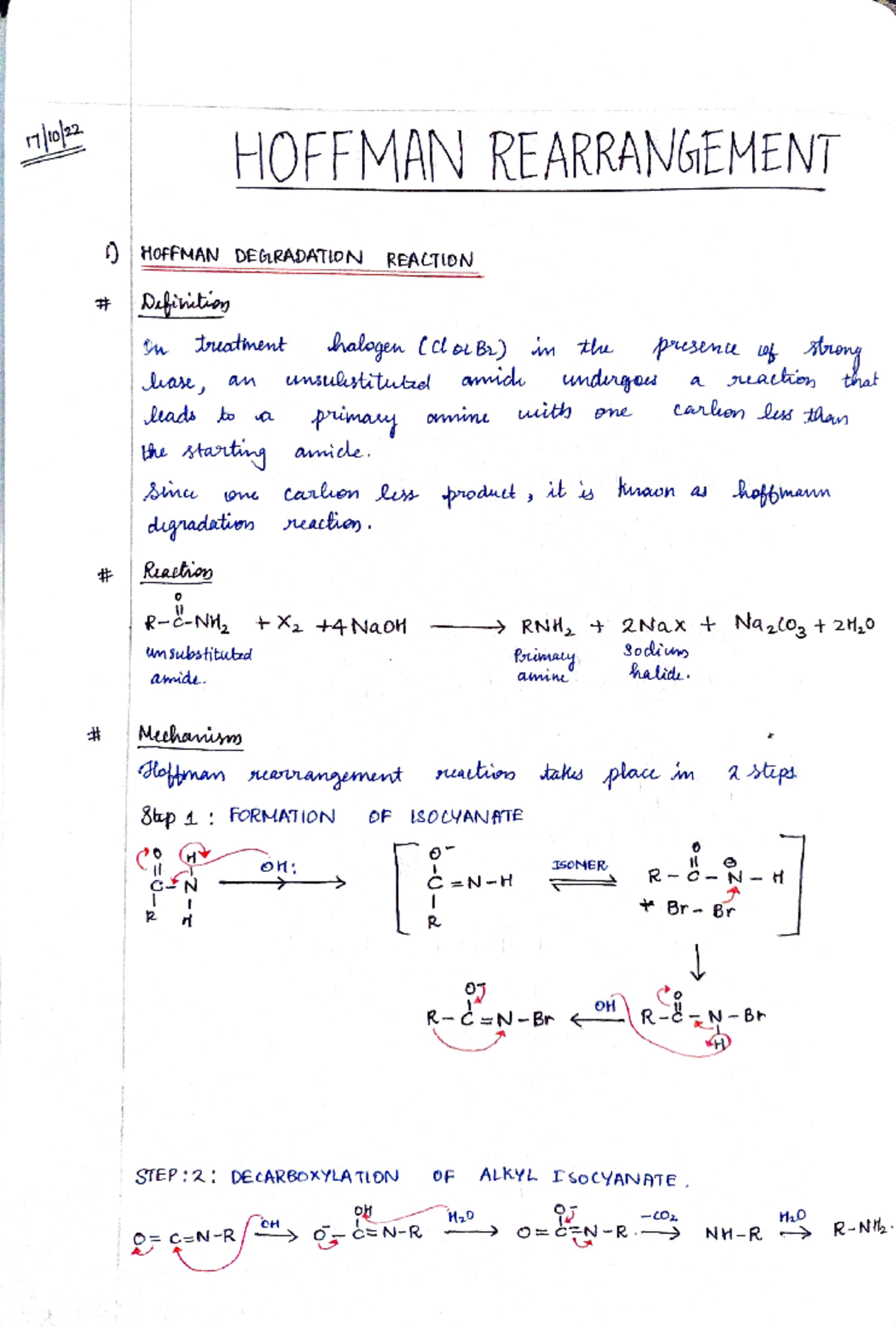 13. Hoffman Rearrangement - o HOFFMAN REARRANGEMENT )HoFFMAN DERADATLON ...