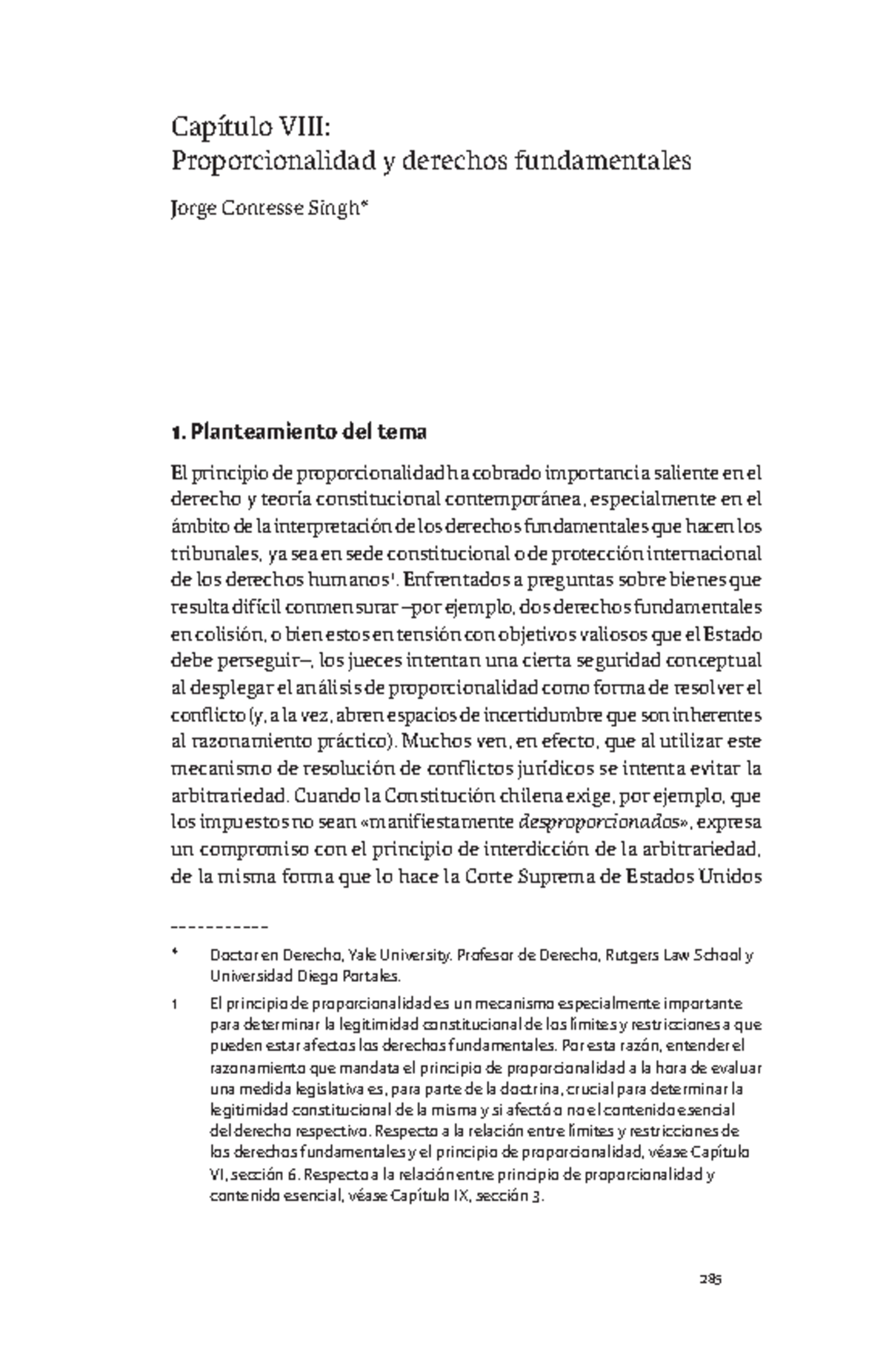 Contesse, Proporcionalidad - Capítulo VIII: Proporcionalidad y derechos ...