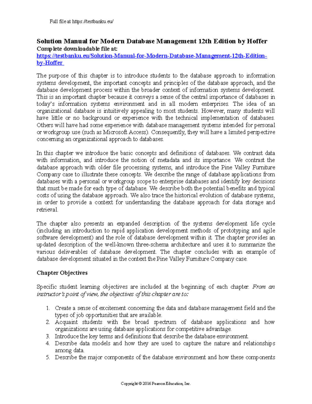 Solution Manual for Modern Database Mana - Into to sociology - Studocu