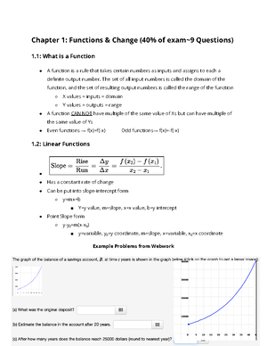 Chapter 2 Calc Midterm - Chapter 2: Rate of Change - the Derivative (5 ...