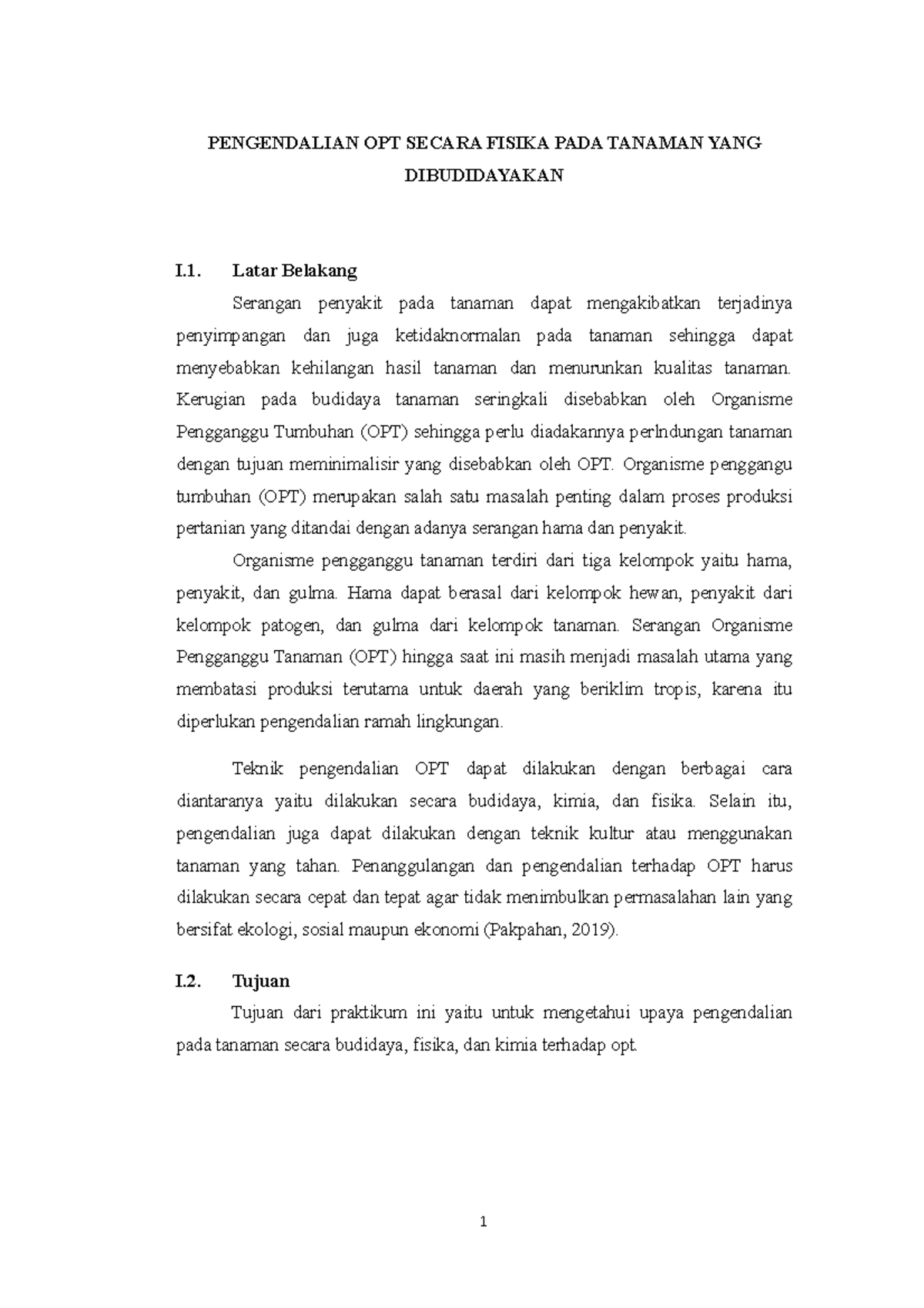 Pengendalian OPT Secara Fisika Pada Tanaman yang Dibudidayakan - this ...