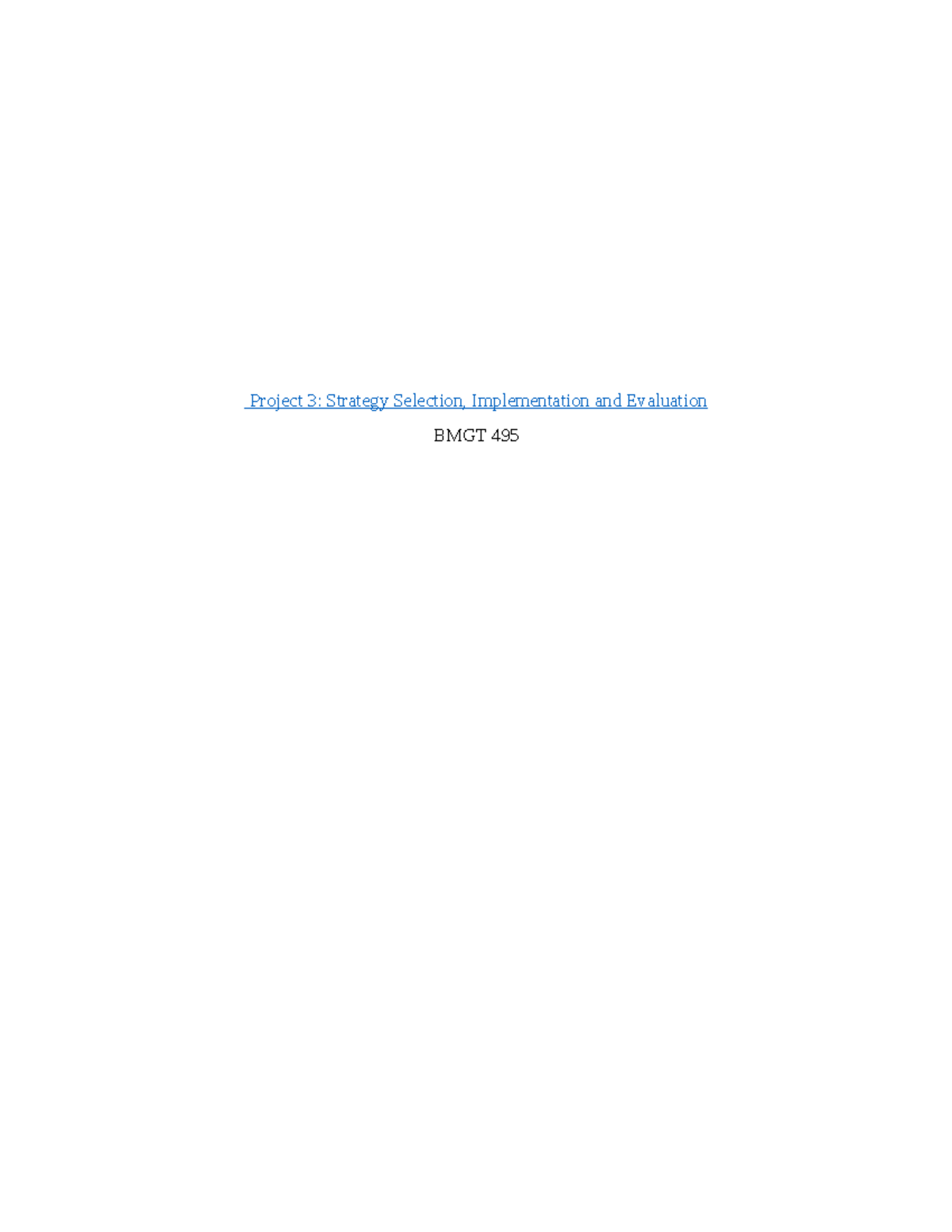 Durbin Project 3 Strategy Selection Implementation and Evaluation - Project 3: Strategy ...