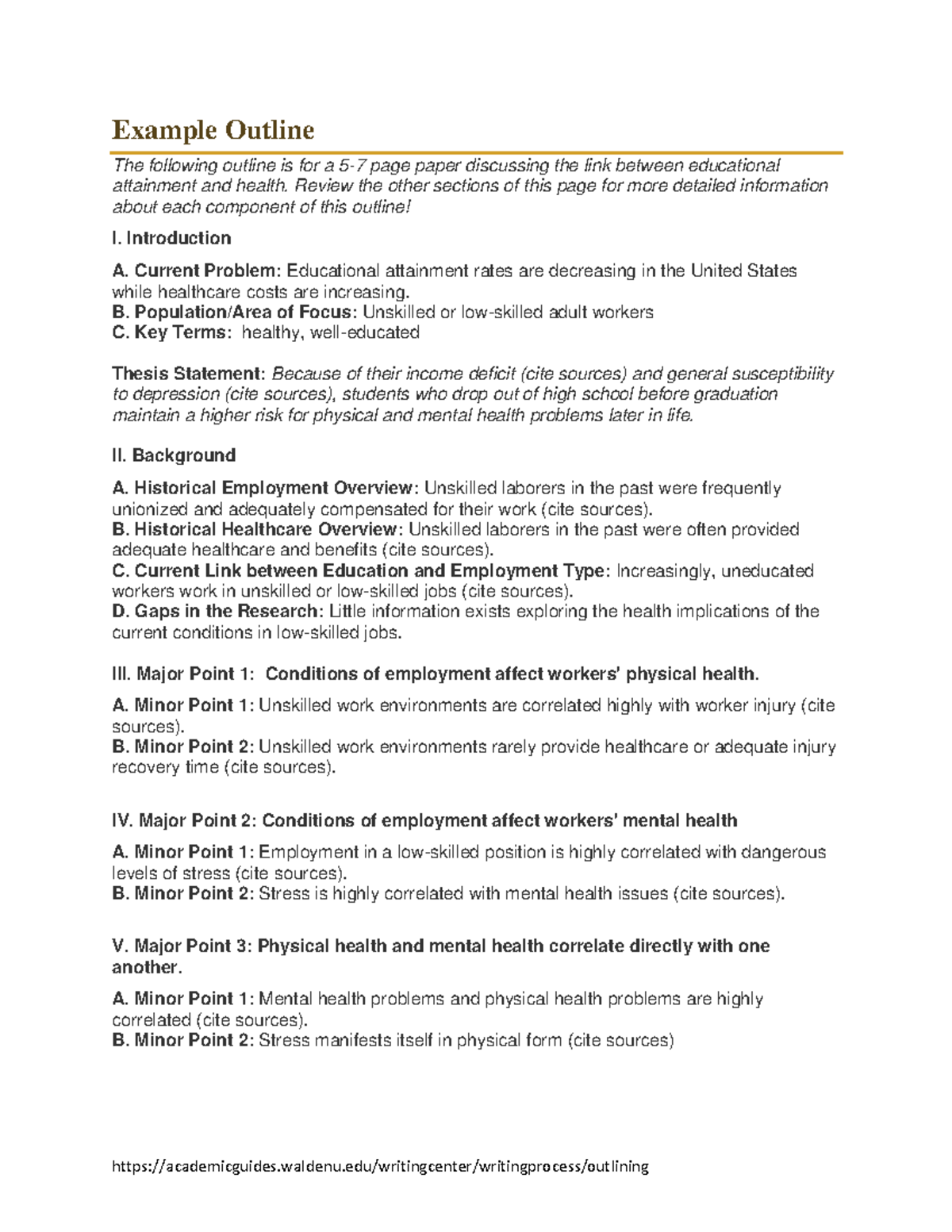 Eng II Outline Draft - academicguides.waldenu/writingcenter ...