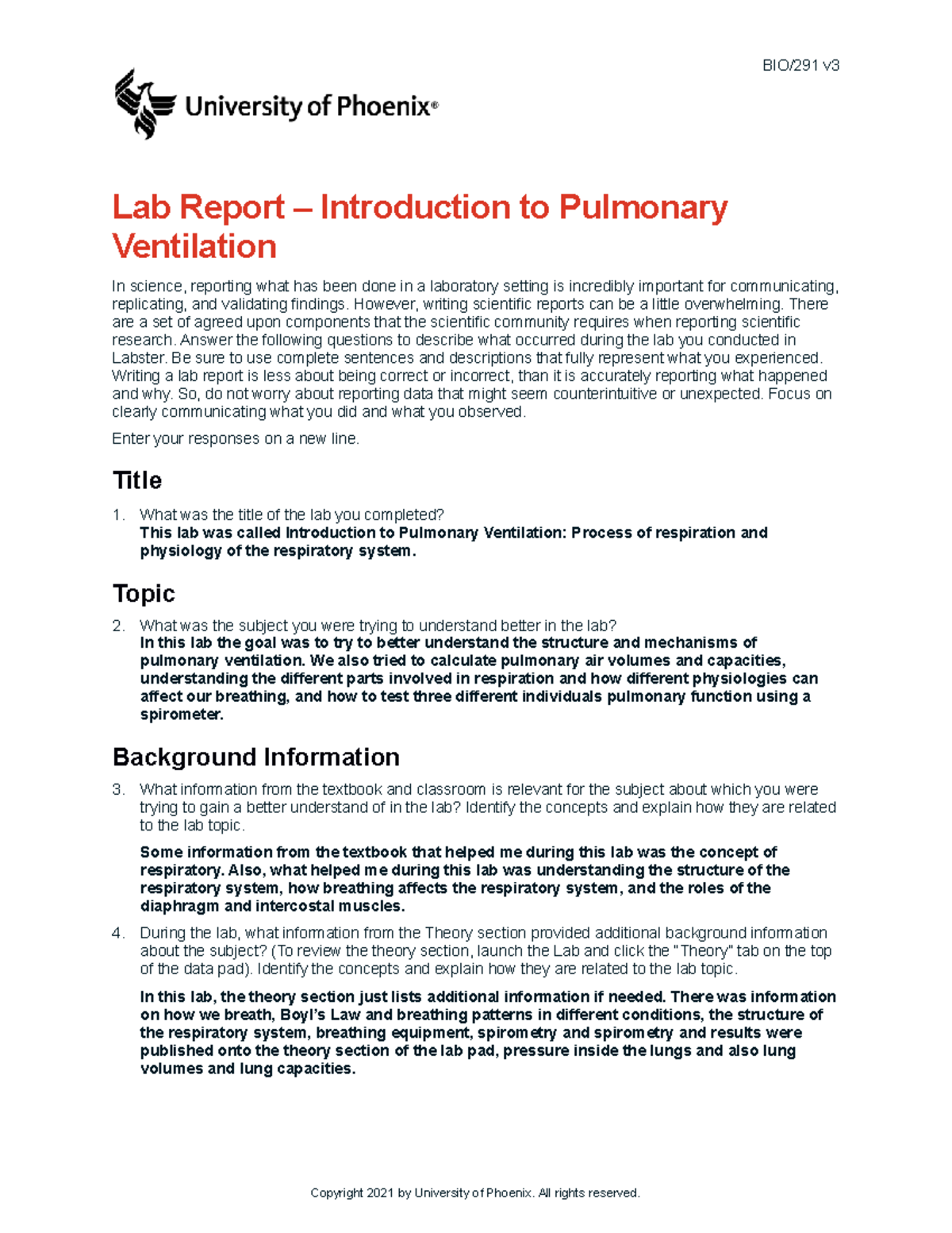 Bio291 v3 wk3 introduction to pulmonary ventilation lab report - BIO ...