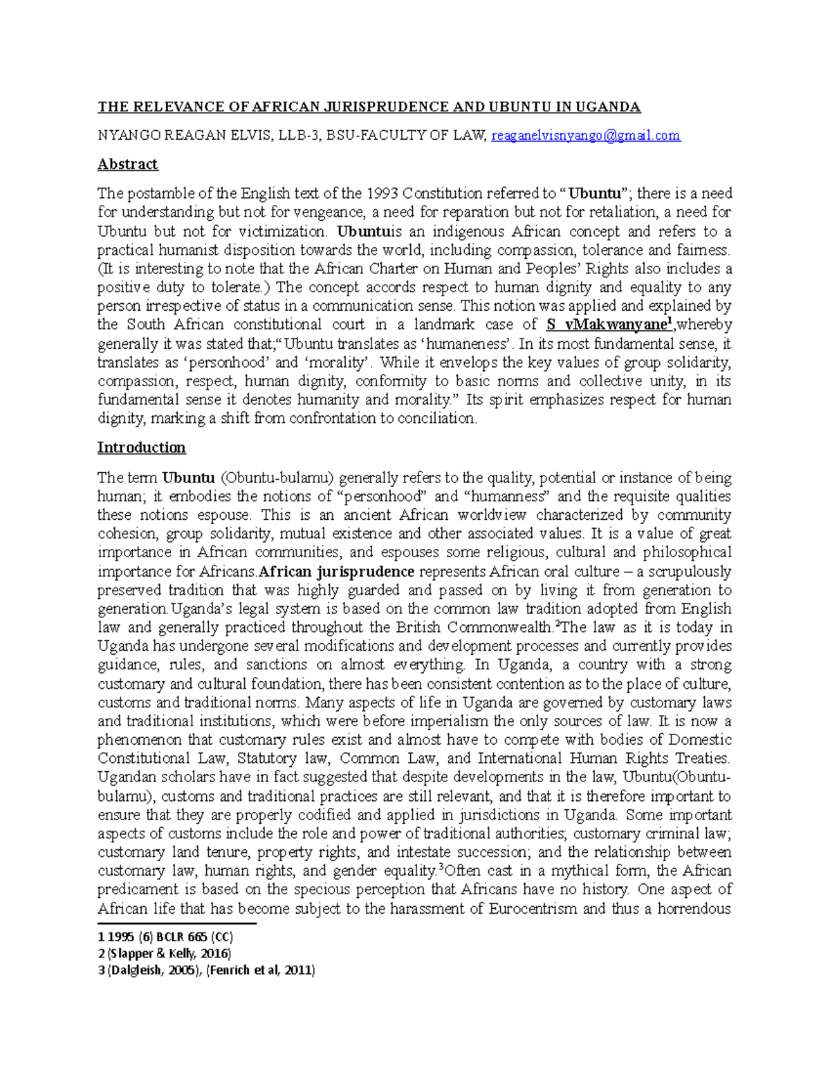 Ubuntu by Nyango Reagan Elvis - THE RELEVANCE OF AFRICAN JURISPRUDENCE ...