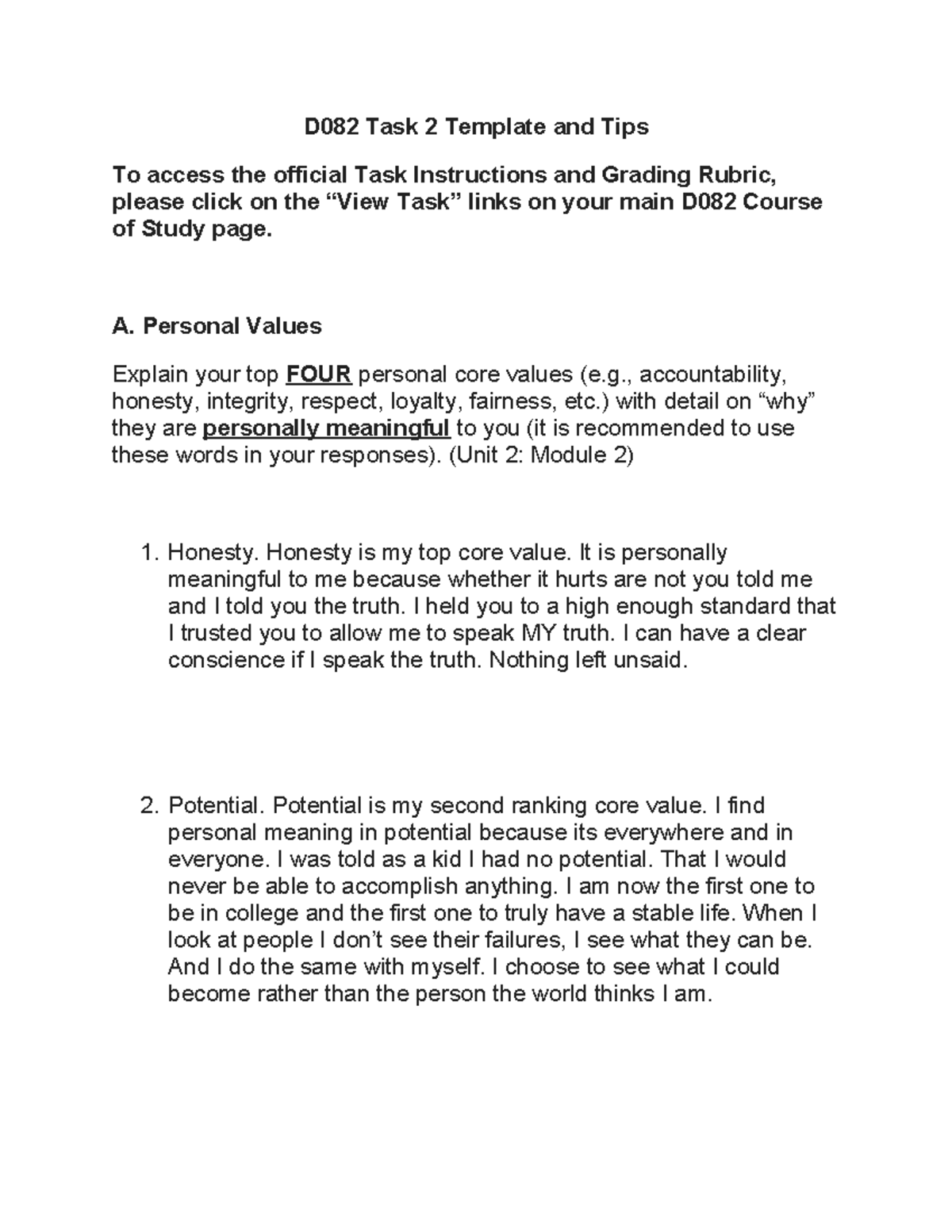 Task 2 template D082: Taking cultural intelligence and applying it to a scenario - D082 Task 2 ...