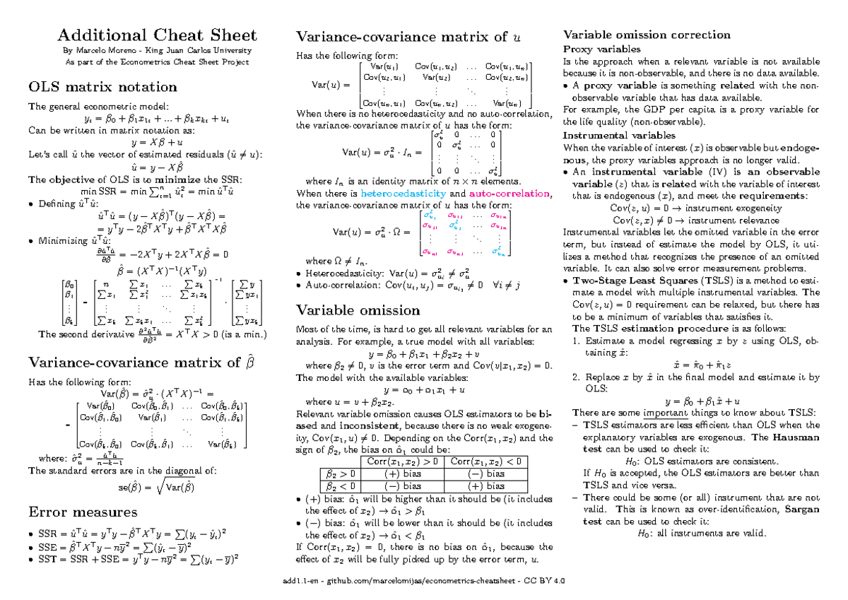 Additional-cheatsheet-en - Additional Cheat Sheet By Marcelo Moreno ...