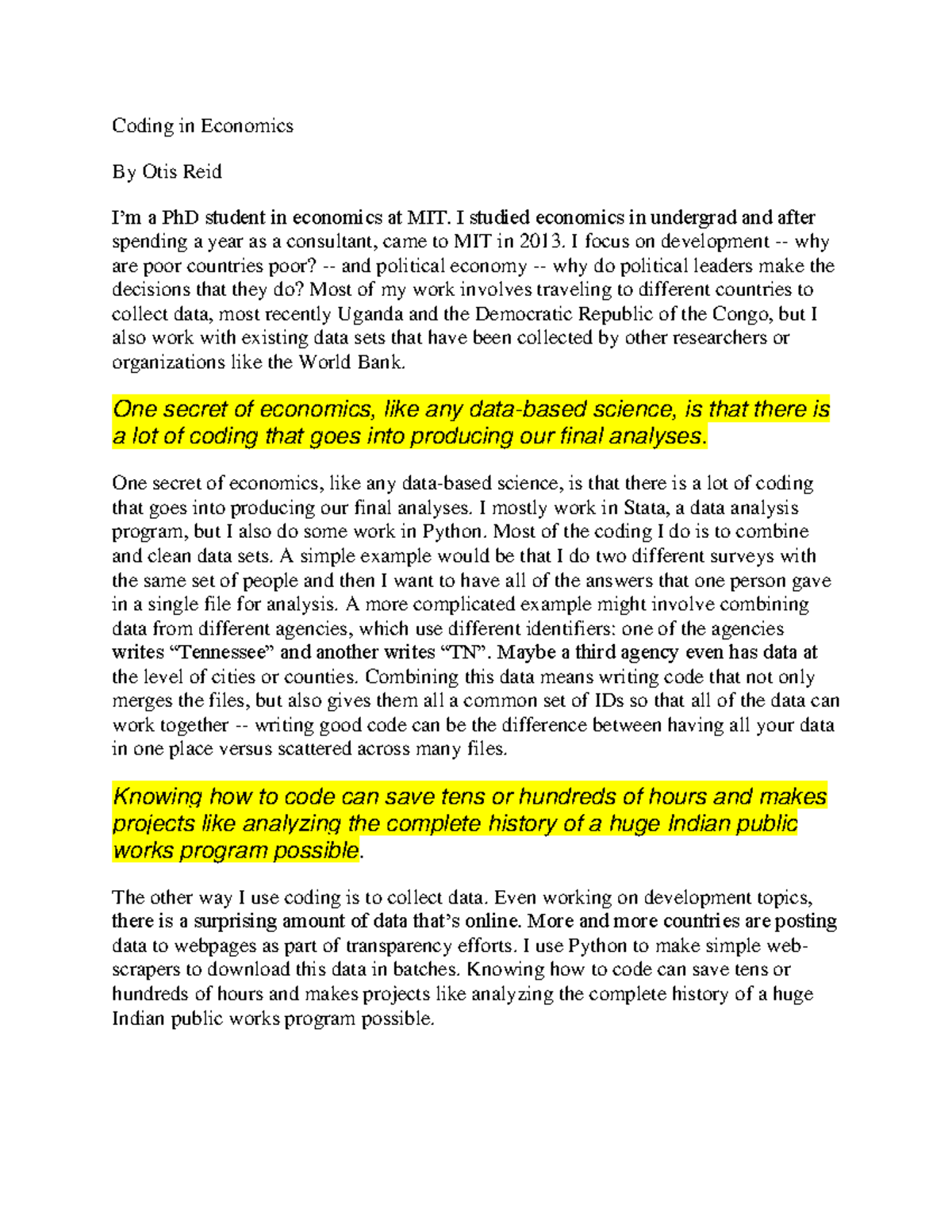 Article Div Exercise (1) g - Coding in Economics By Otis Reid I’m a PhD ...