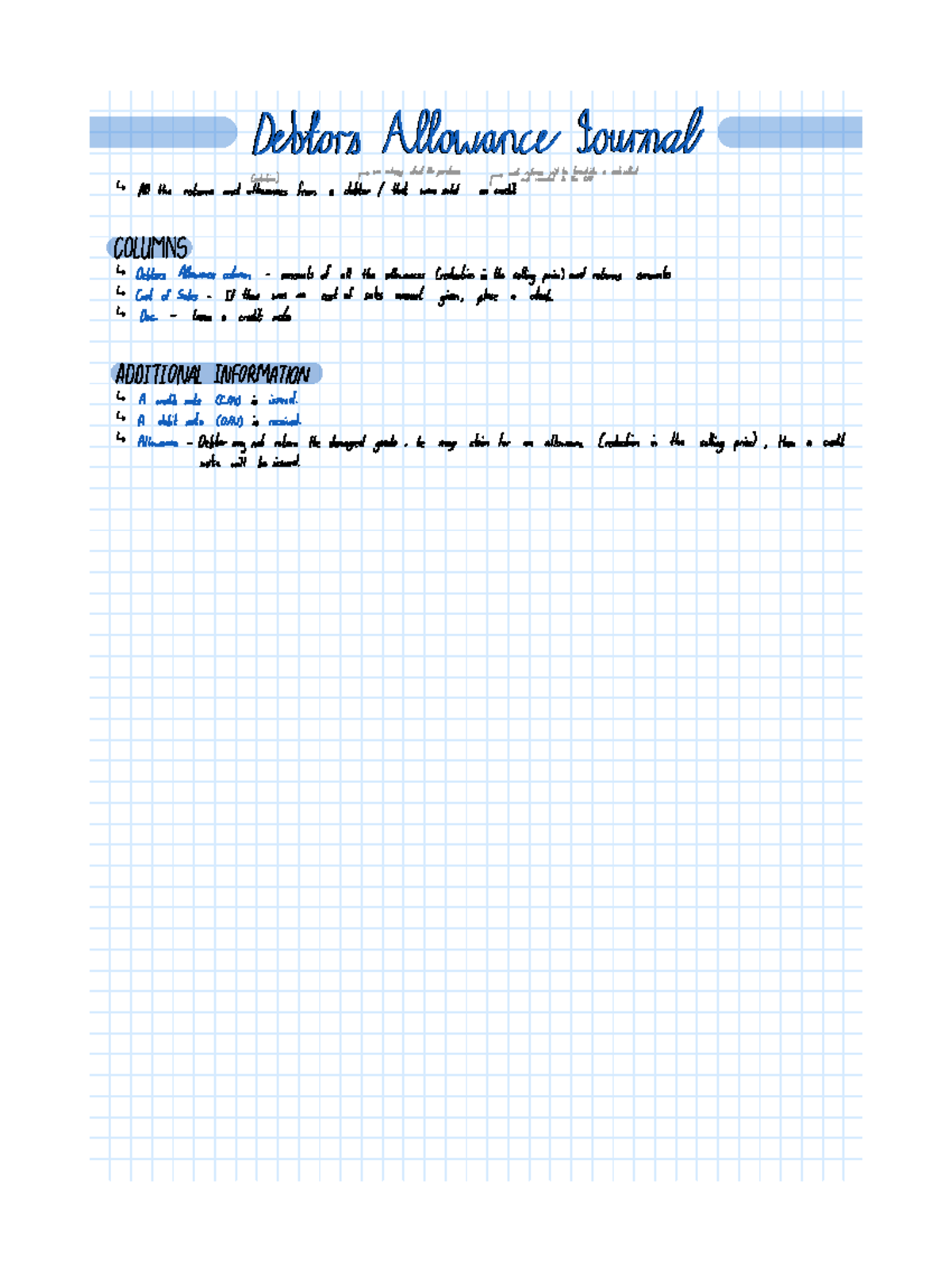 Debtors Allowance Journal - Studocu
