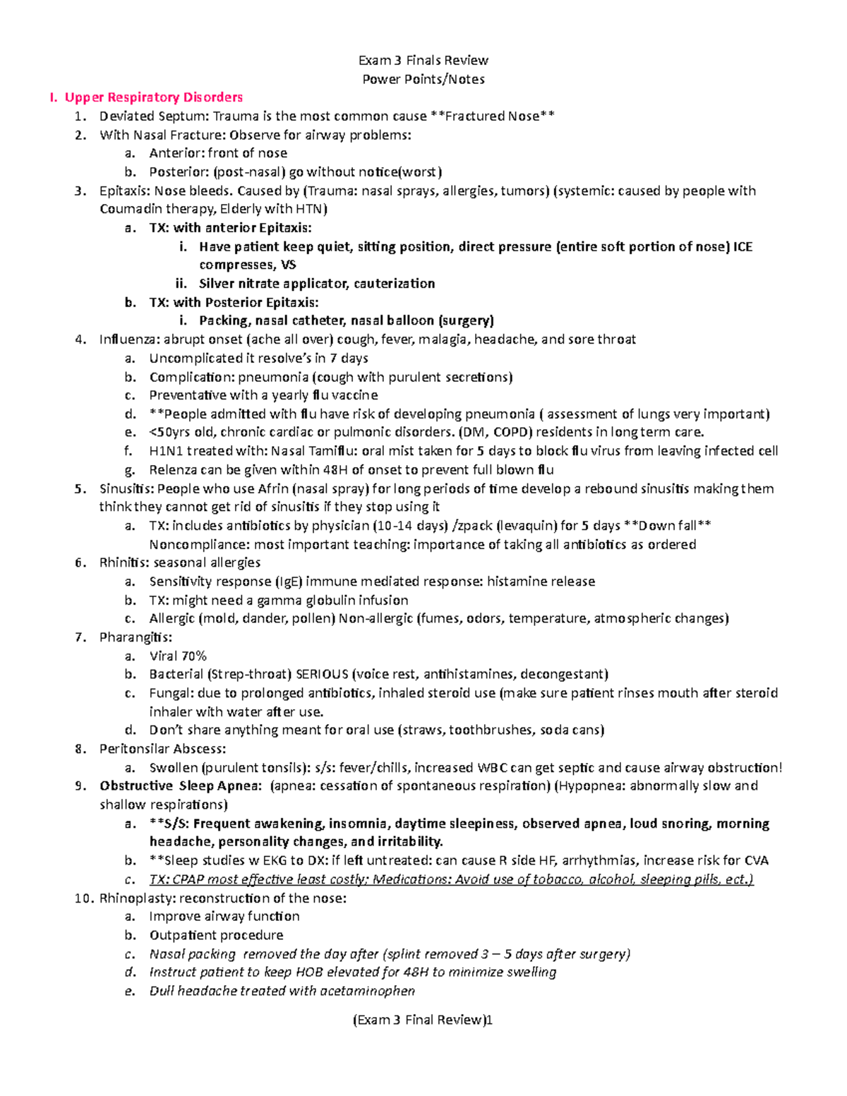 Exam 3 Finals Review - t3 exam 1 - Exam 3 Finals Review Power Points ...