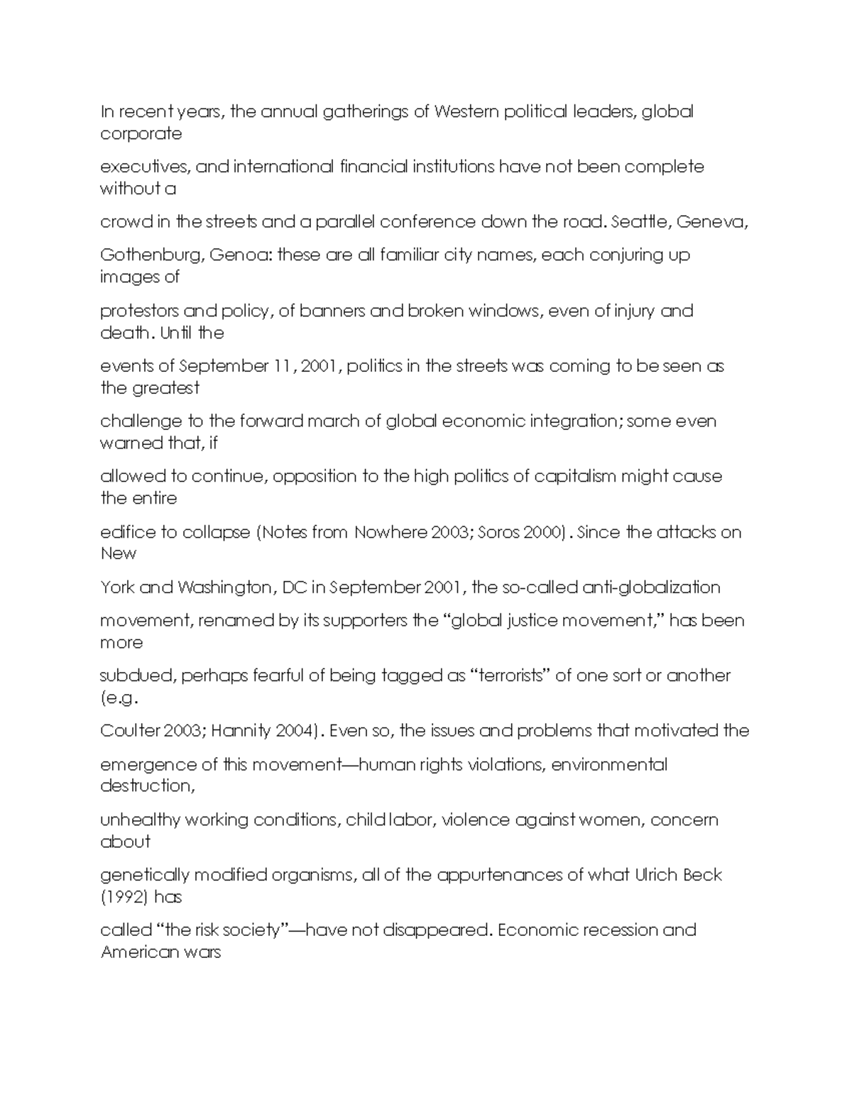 POLITICAL SCIENCE - In recent years, the annual gatherings of Western ...