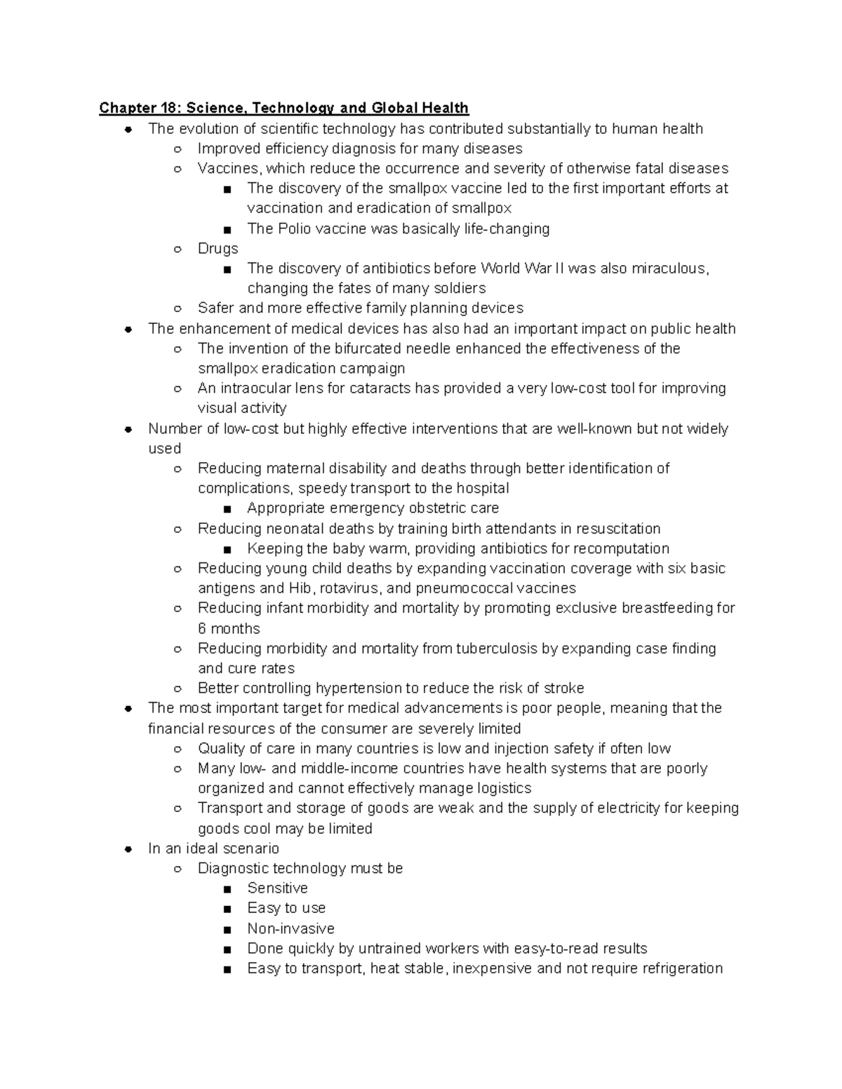 Chapter 18 Readings - Global Health 101 - Chapter 18: Science ...