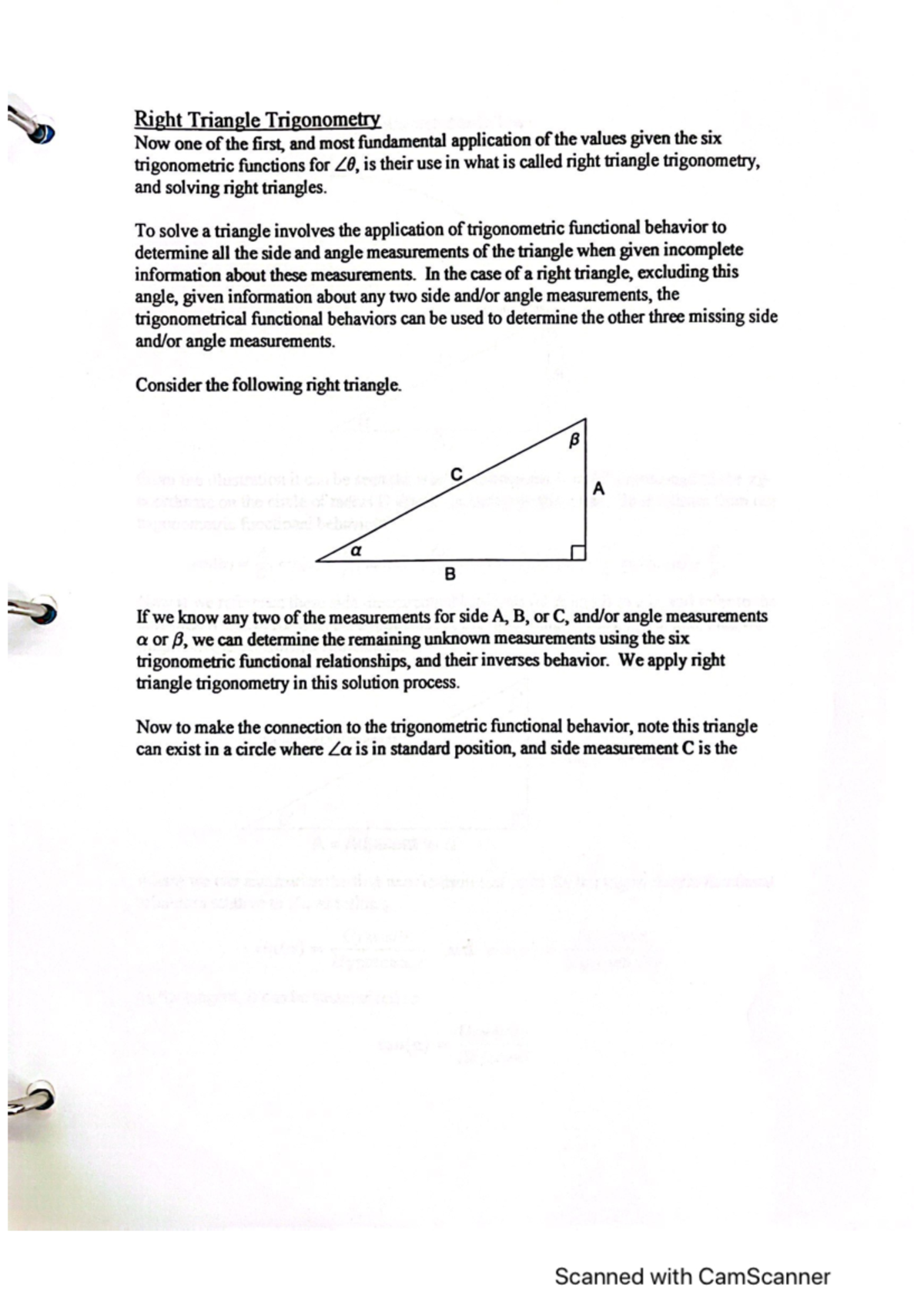 Math 132 Right Triangle trigonometry - MATH 132 - Studocu