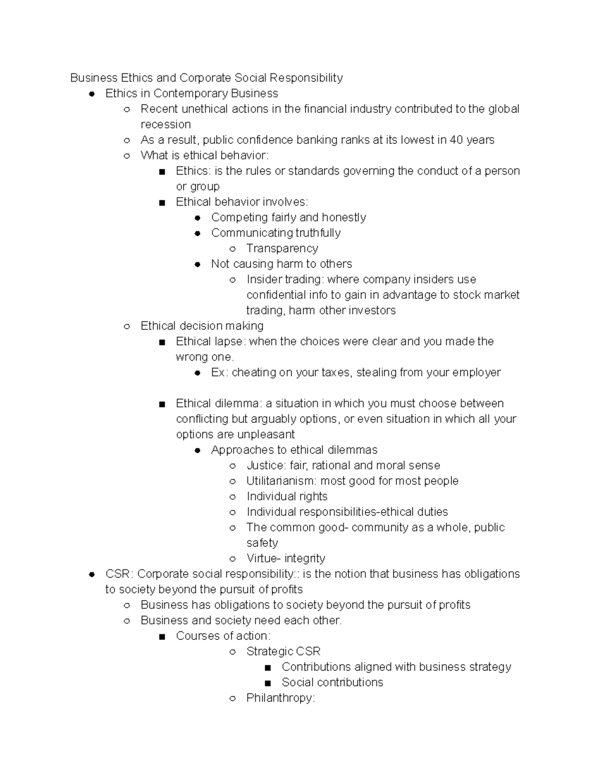 Ch4- Business ethics and corporate social responsibility - Business ...
