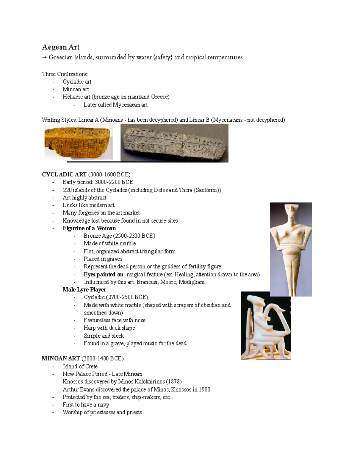 Aegean Art Notes - Aegean Art → Greecian islands, surrounded by water ...