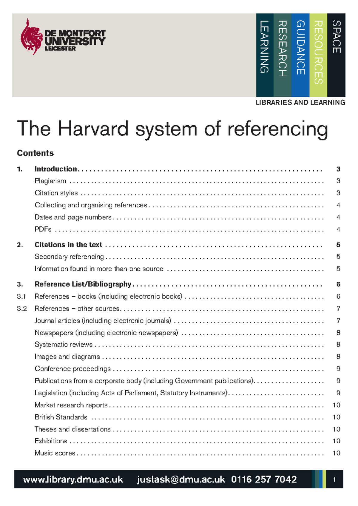 Harvard referencing - The Harvard system of referencing ...