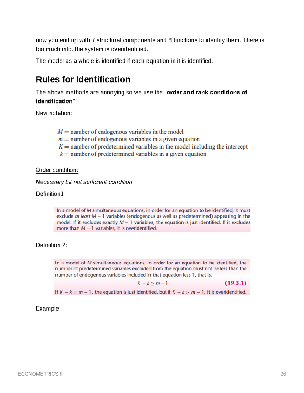 Econometrics II-part-9 - ECONOMETRICS II 36 now you end up with 7 ...