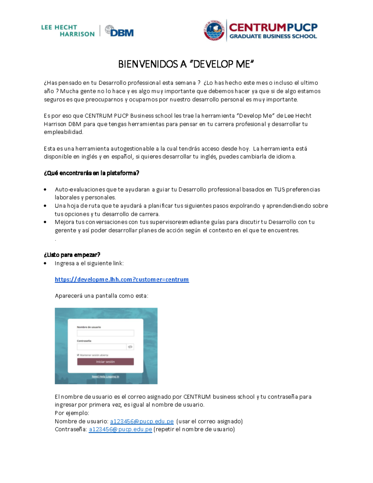 Instrucciones de uso Develop Me-2 - BIENVENIDOS A