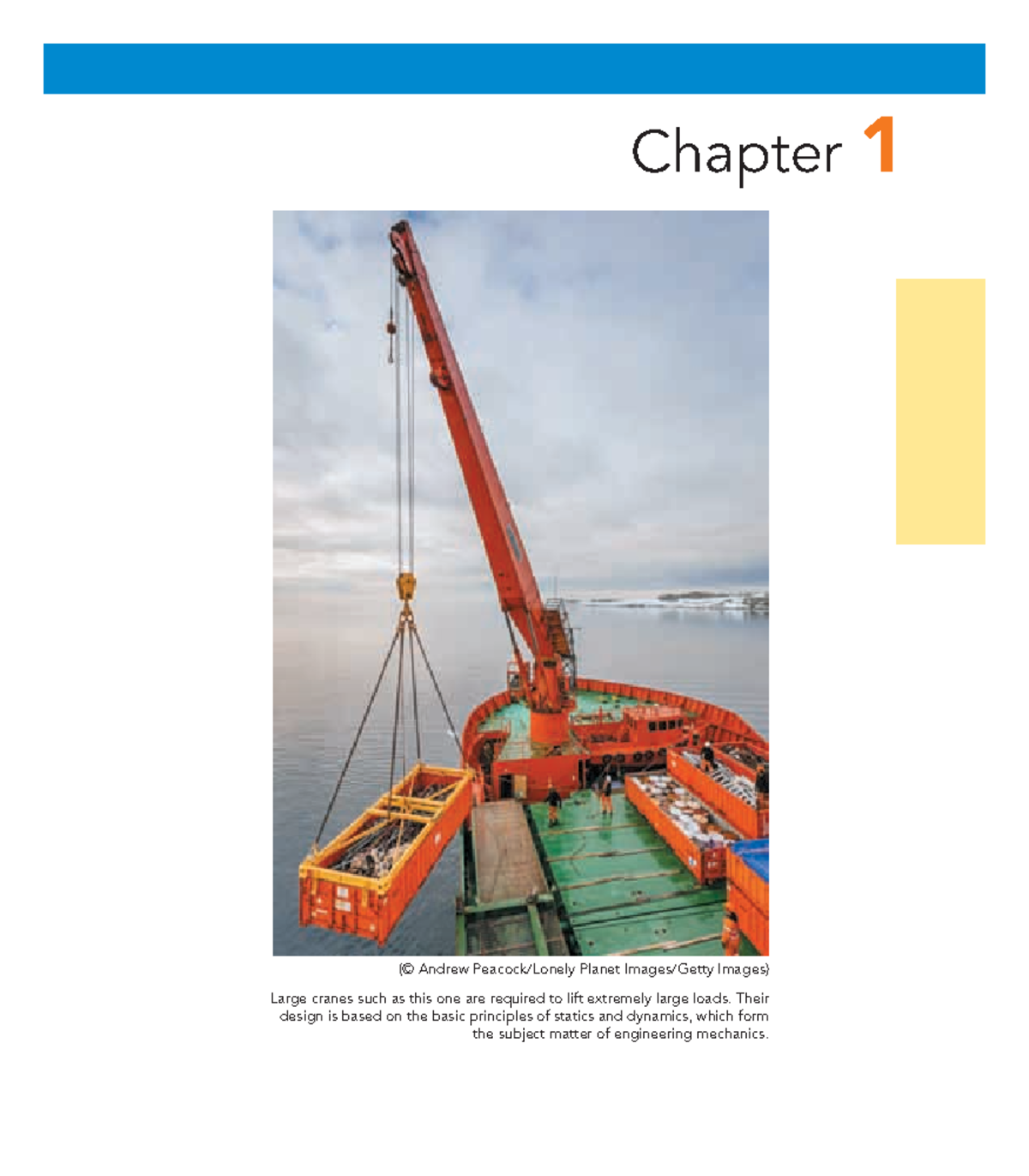CH1 CH2 Engineering Mechanics Statics - Chapter 1 Large cranes such as ...